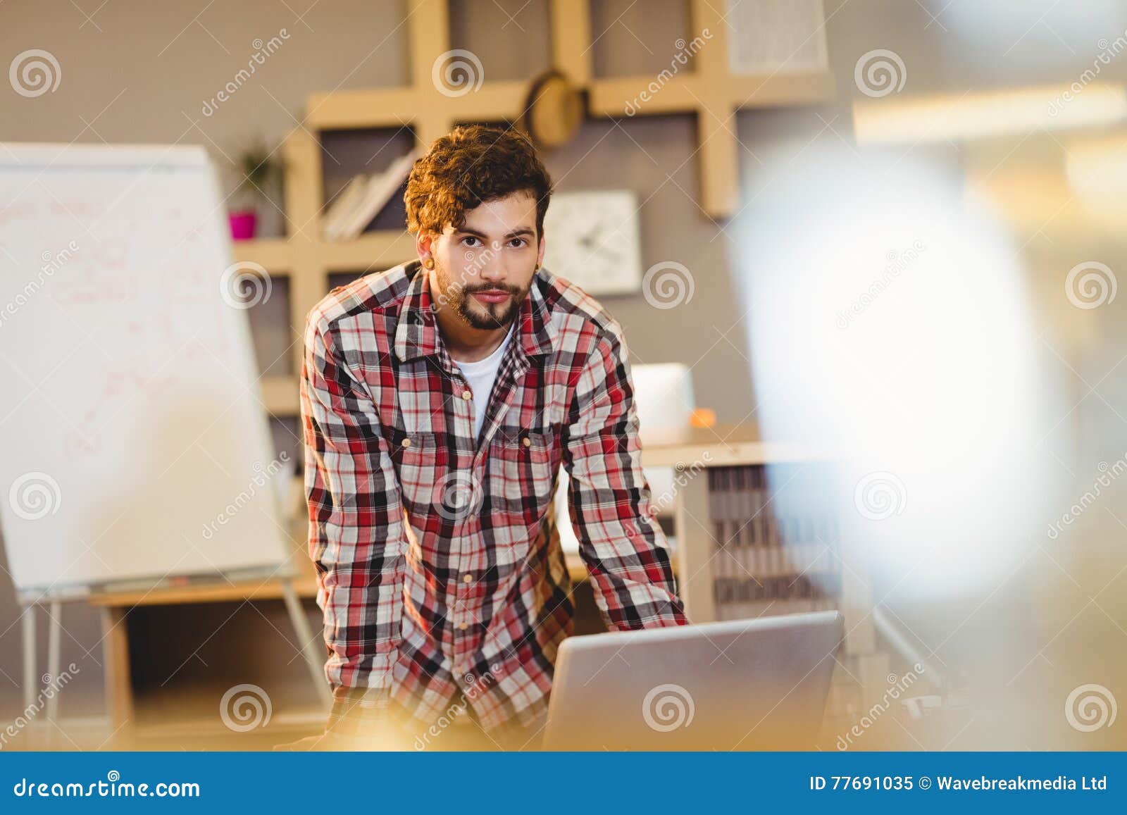 Portrait of Graphic Designer Working on Computer Stock Image - Image of ...