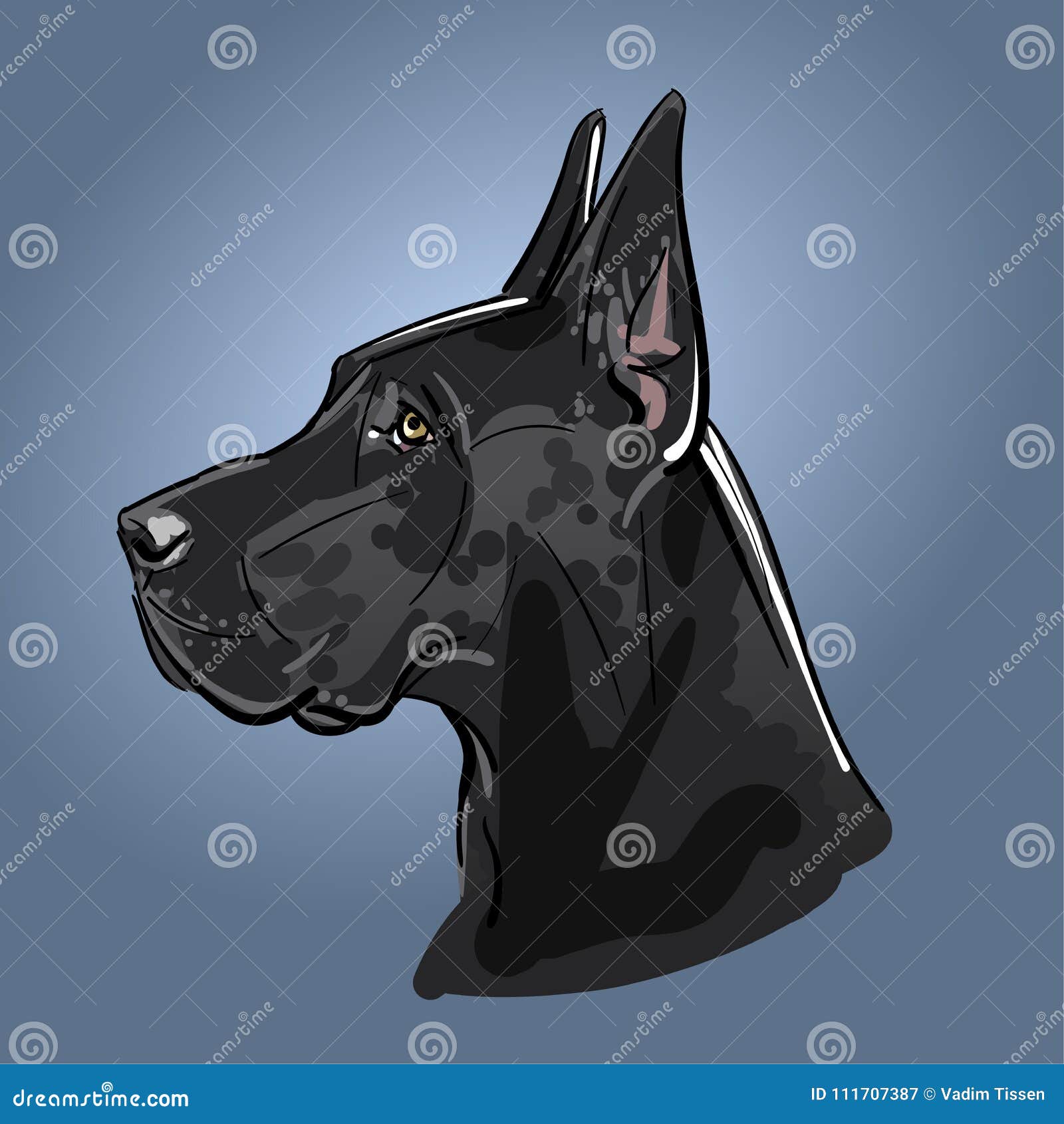 A Portrait of the Great Strong Mogul. Stock Vector - Illustration of ...