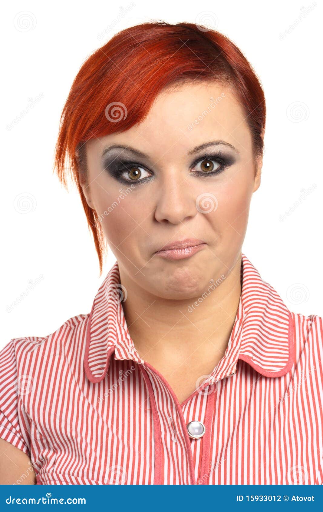 Portrait Of A Grimacing Woman Stock Photo - Image of character ...