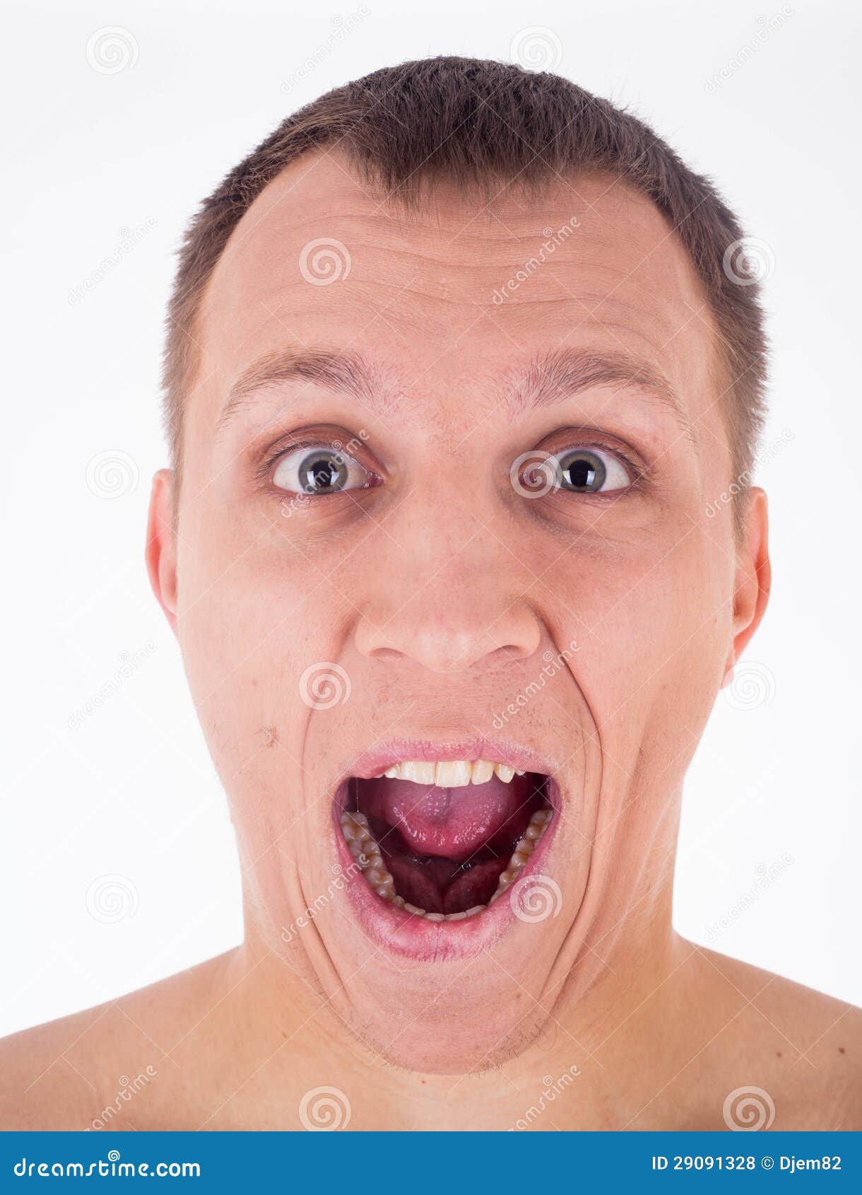 Portrait of Grimacing Young Man Stock Photo - Image of clowning ...