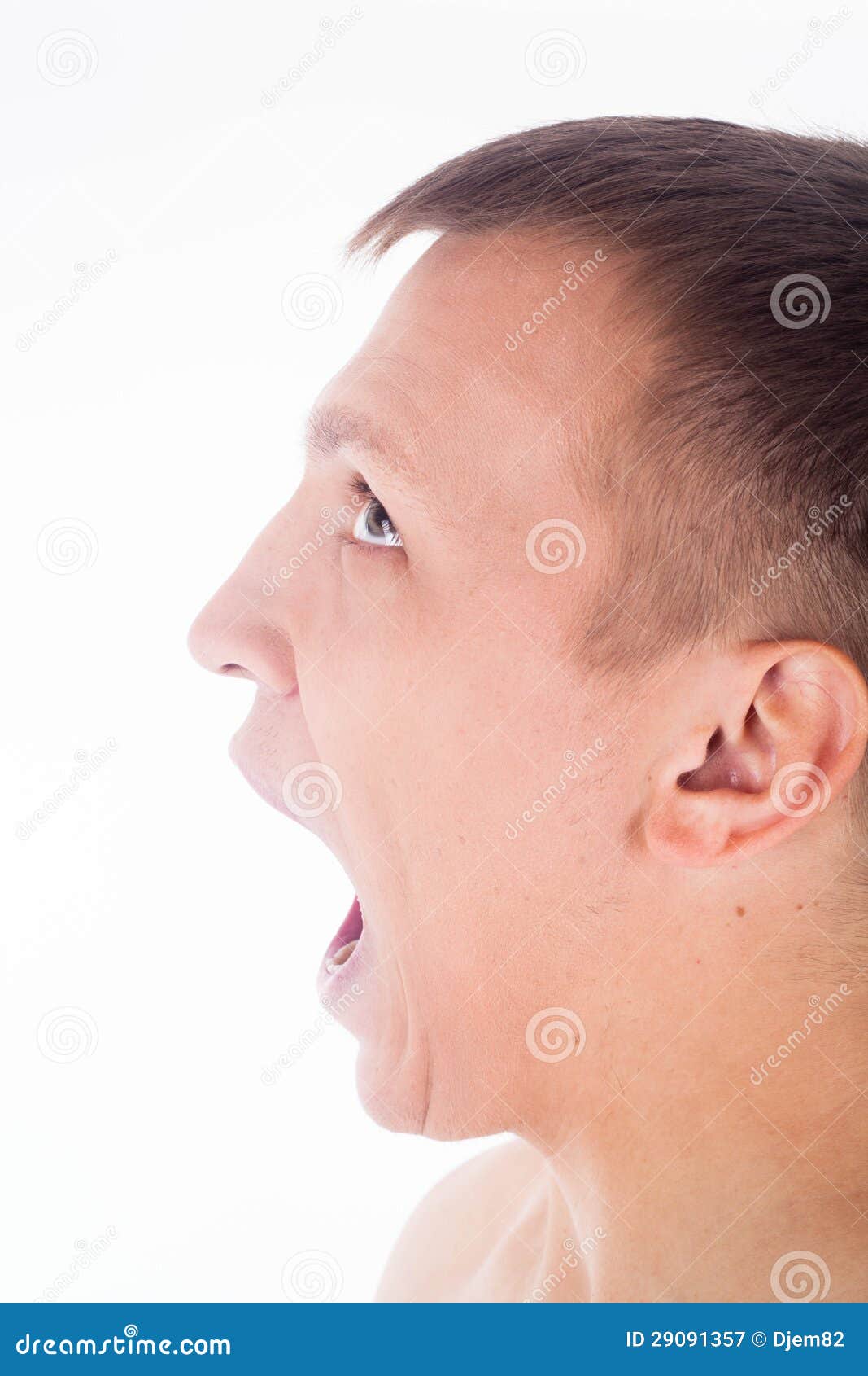 Portrait of Grimacing Young Man Stock Image - Image of positive ...