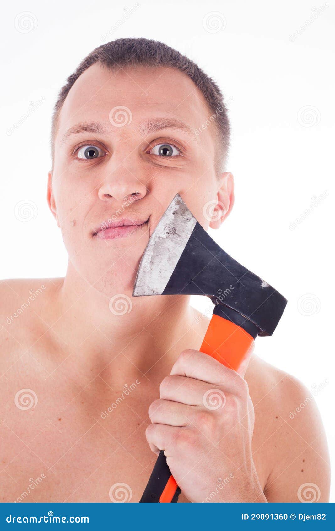 Portrait of Grimacing Young Man Stock Photo - Image of grimacing ...