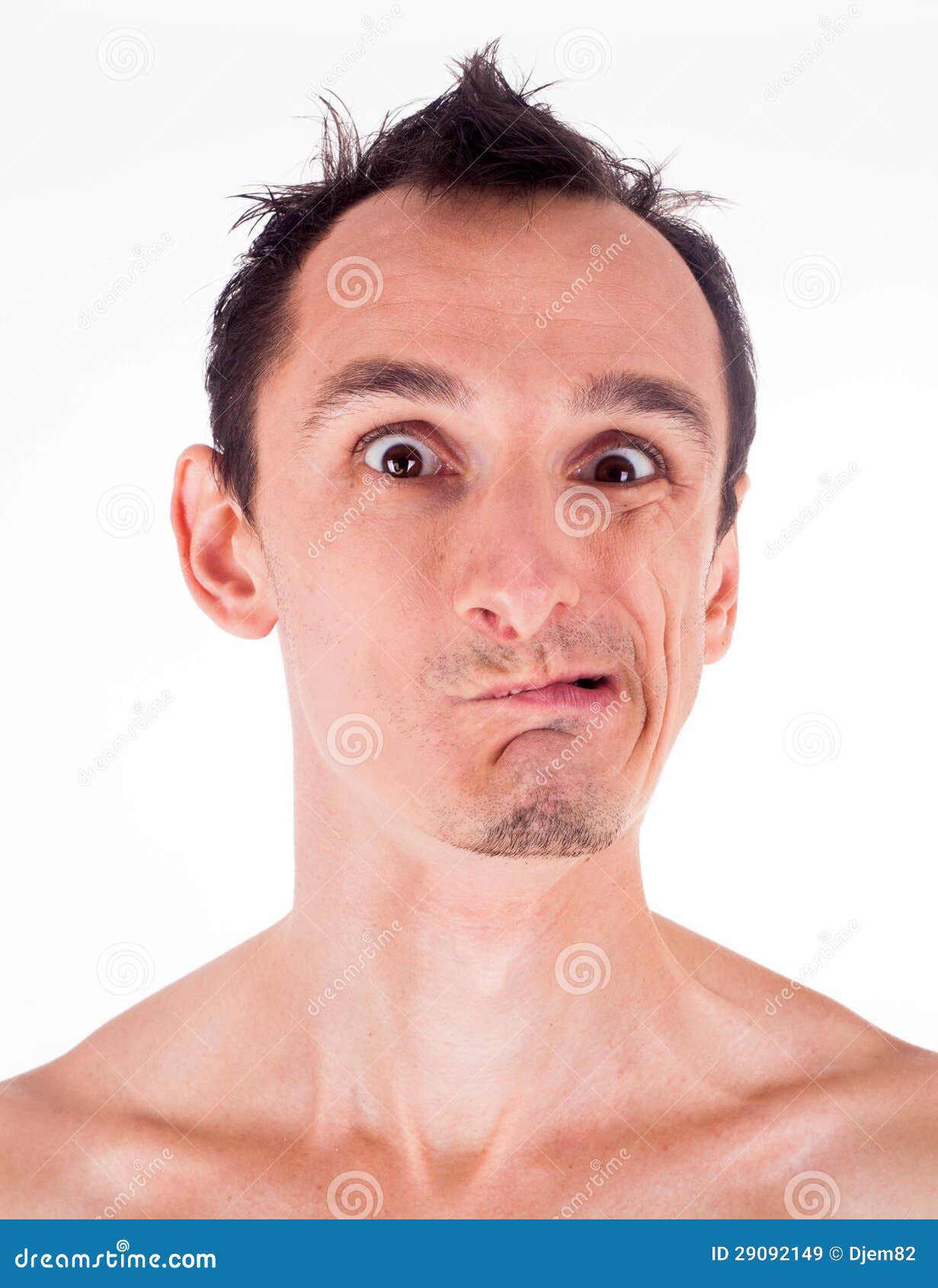 Portrait of Grimacing Young Man Stock Image - Image of male, humorous ...