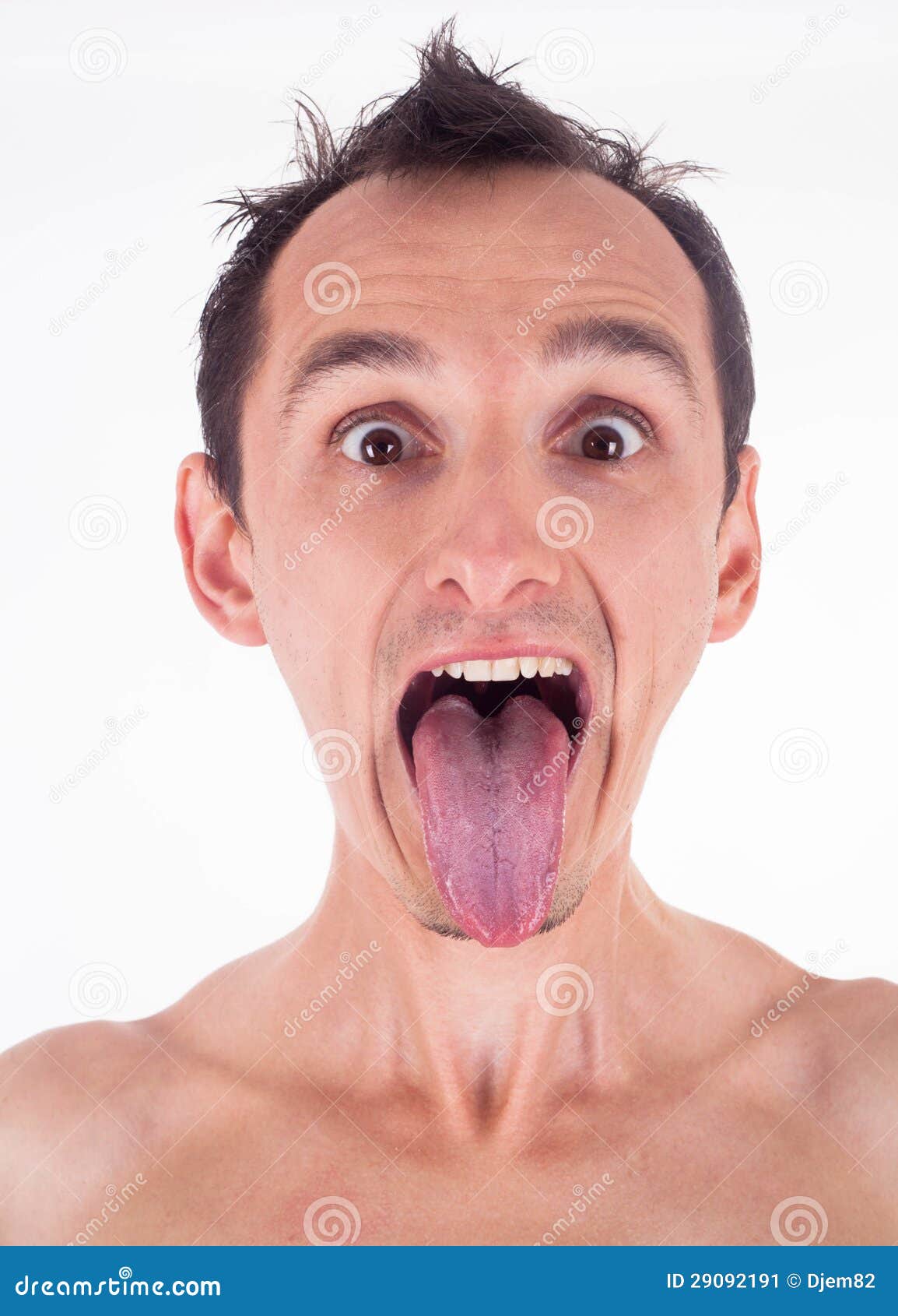 Portrait of Grimacing Young Man Stock Image - Image of clowning ...