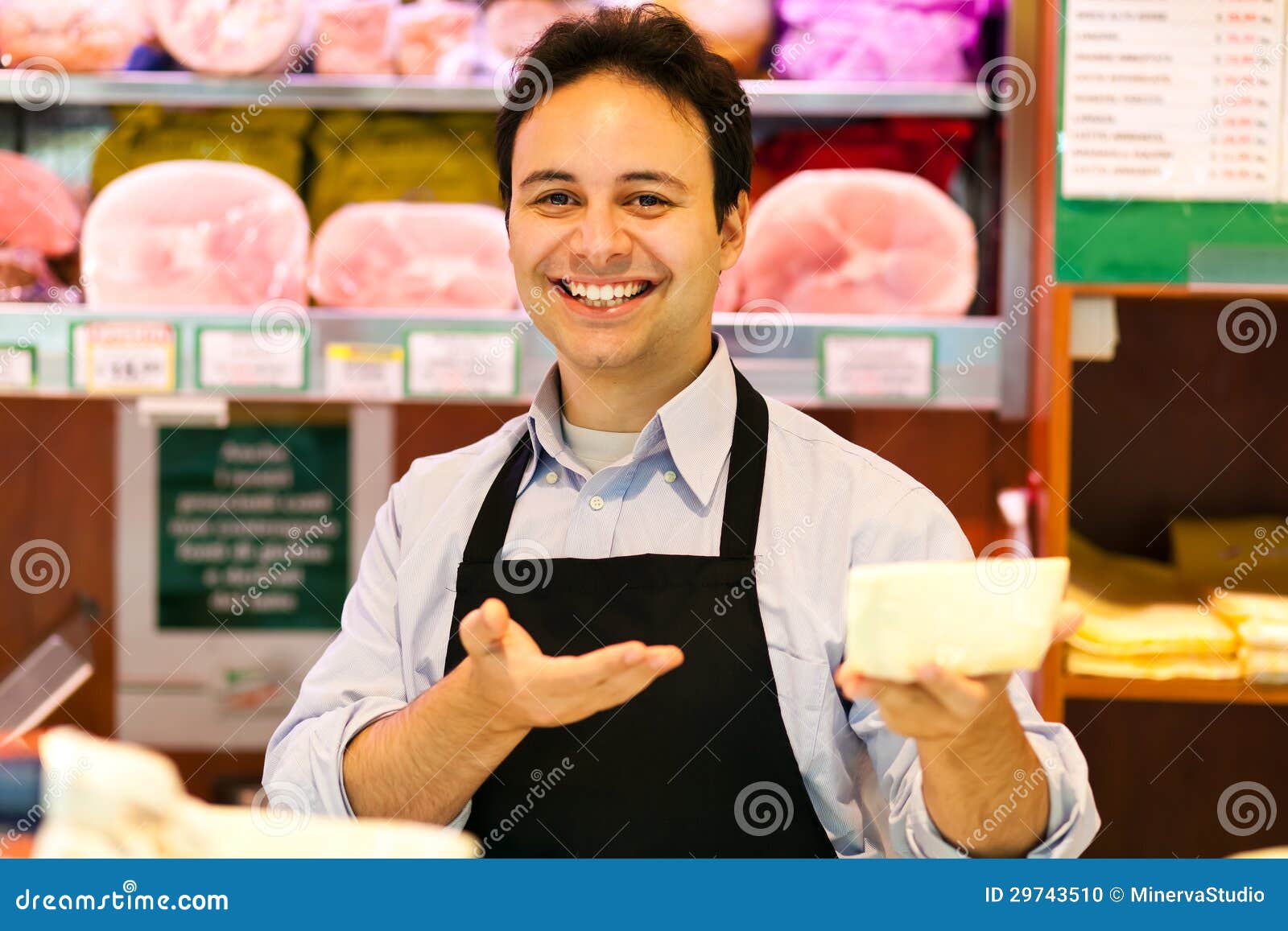 Grocer at work stock photo. Image of grocery, adult, butcher - 29743510