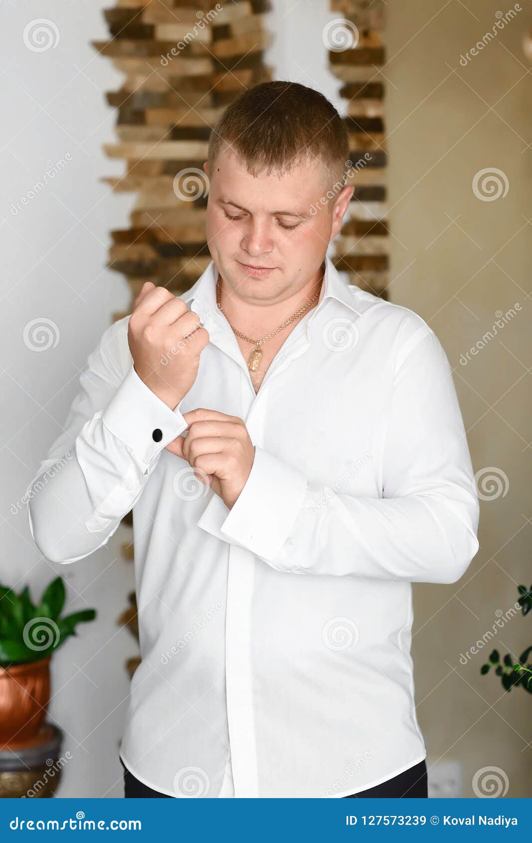 Portrait Of The Groom In The Morning Preparation Handsome Groom