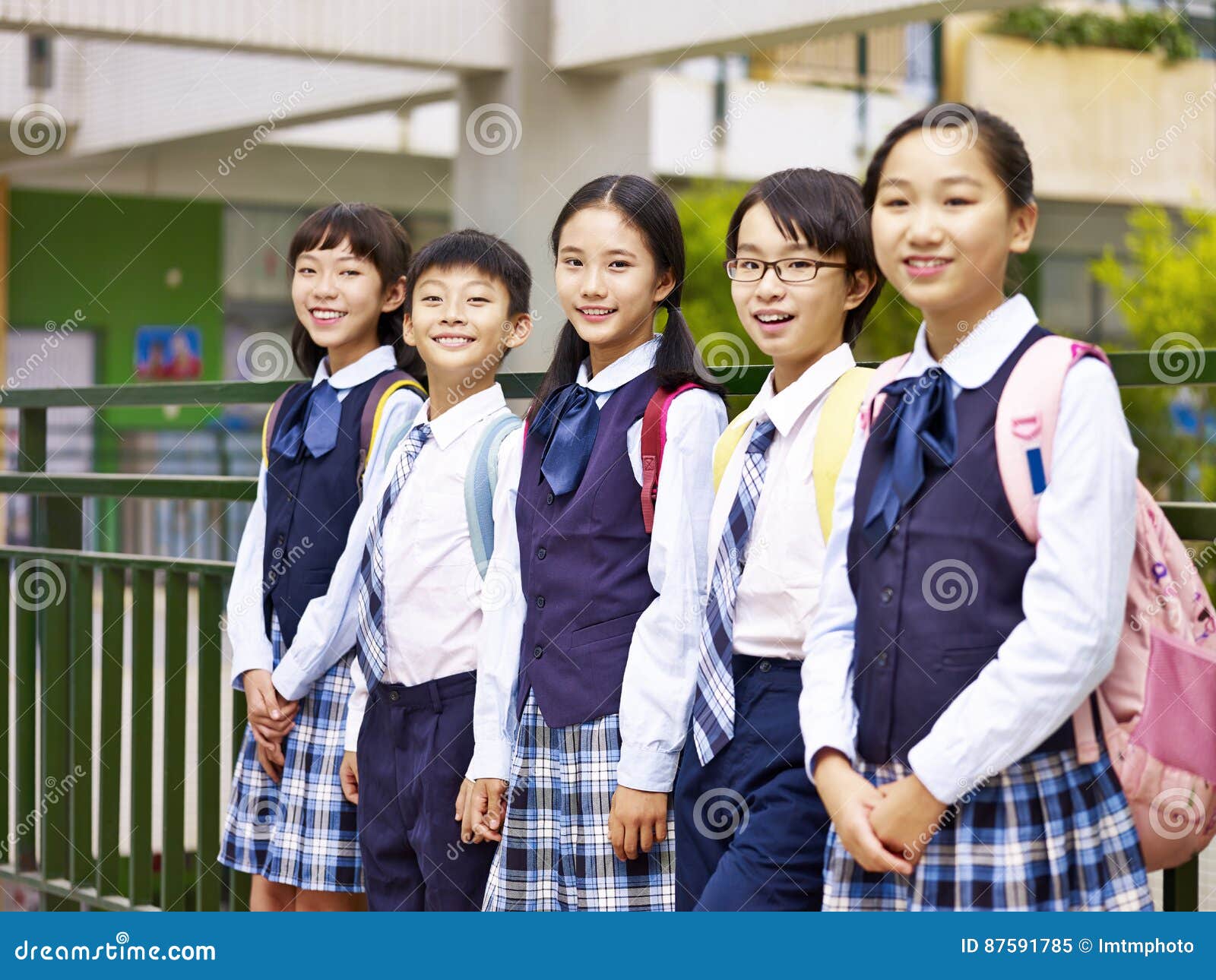 Portrait of a Group of Asian Elementary School Children Stock Image ...
