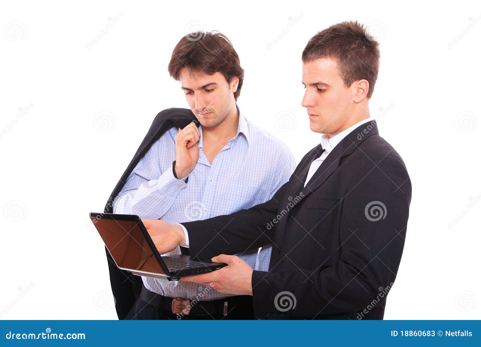 Portrait of a Group of Business Men Working Stock Image - Image of ...