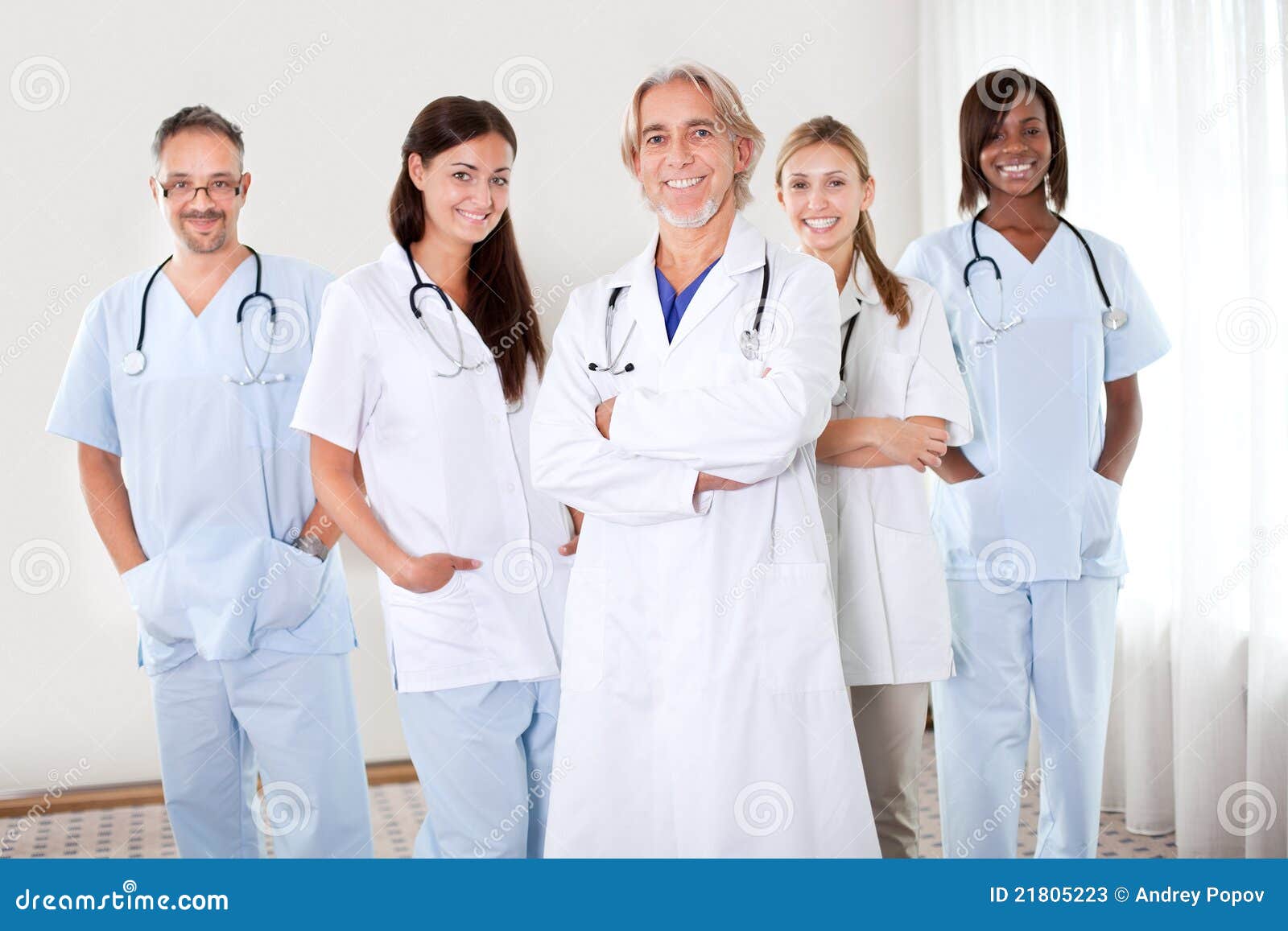 Portrait of Group of Friendly Doctors Stock Image - Image of career ...
