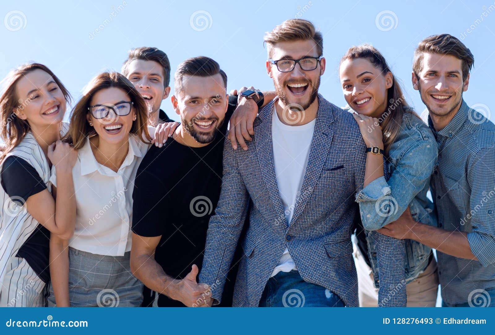 Portrait of a Group of Successful Young People Stock Image - Image of ...