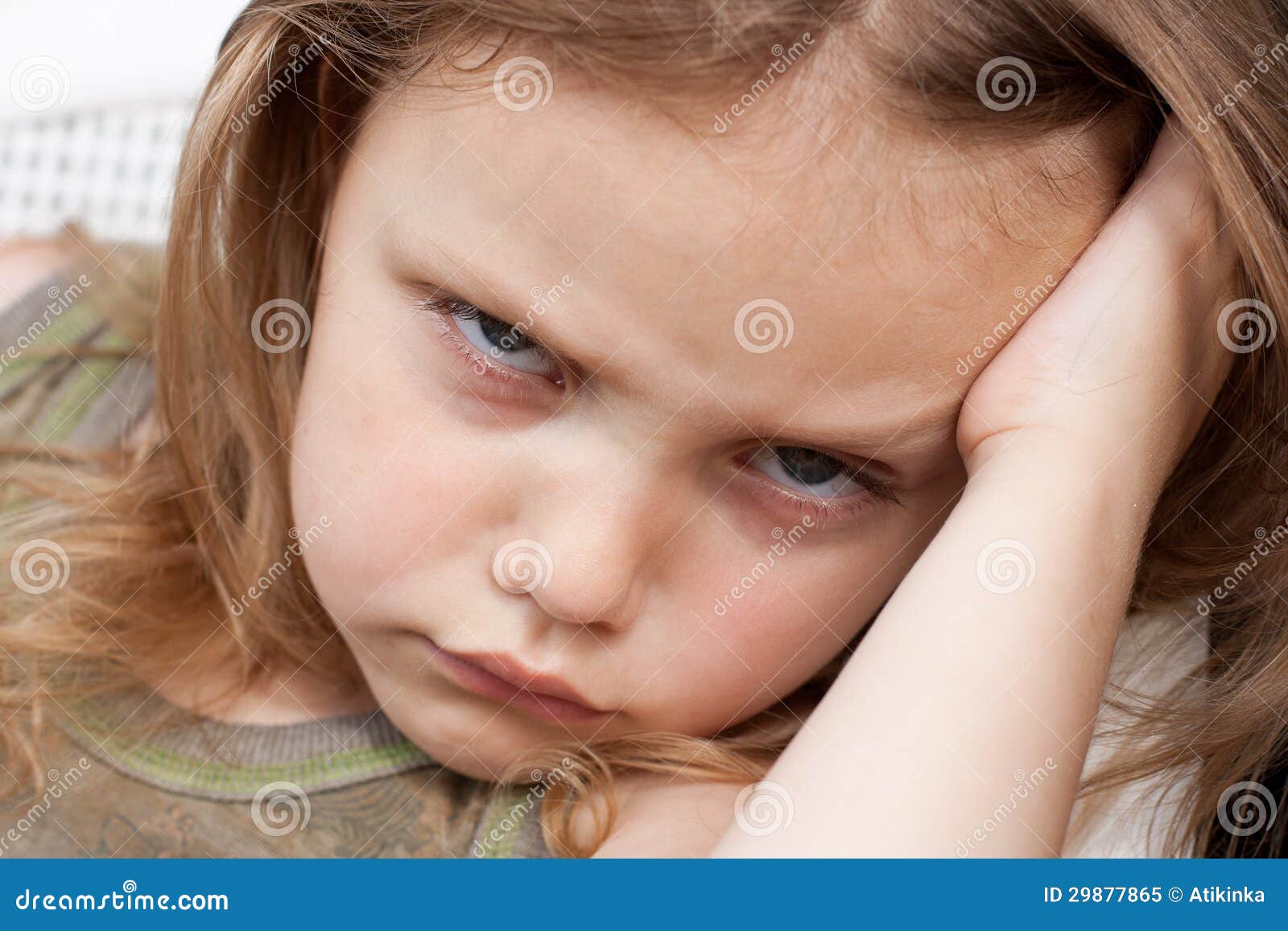 Grumpy Kids Not Happy About Their New Sibling Stock Image ...