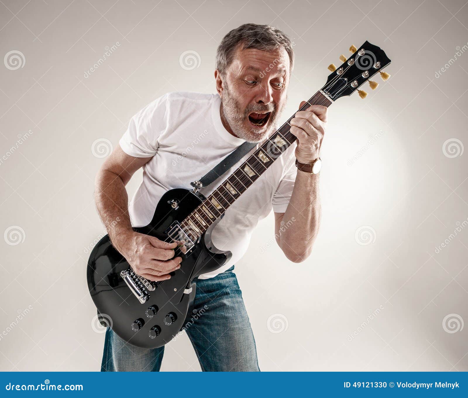 Portrait of a Guitar Player Stock Photo - Image of jazz, guitarist ...