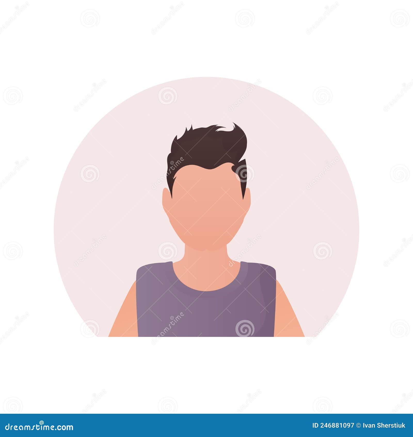 Portrait of a Guy. Isolated. Cartoon Style. Stock Vector - Illustration ...