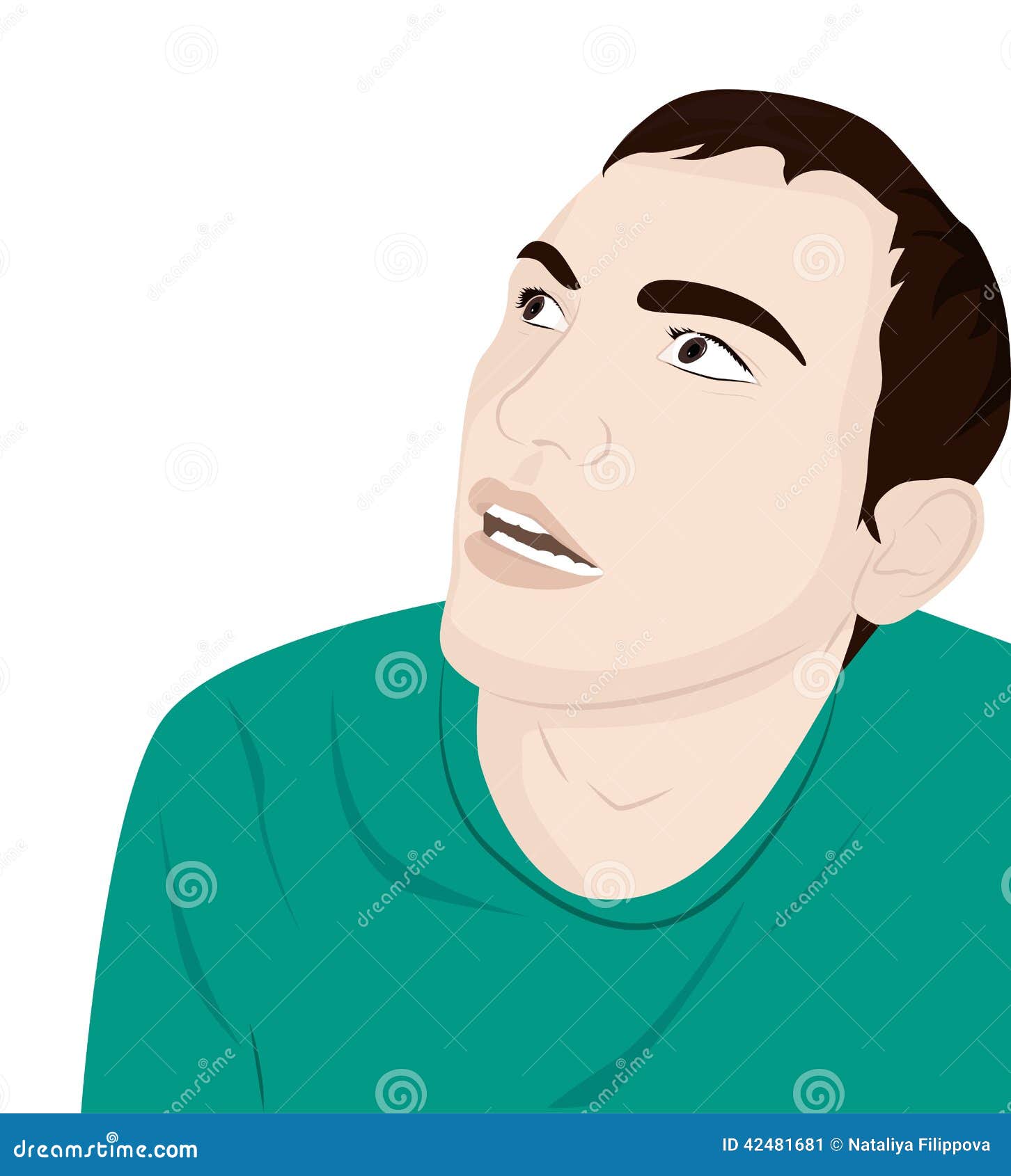 Portrait of a guy stock vector. Illustration of staring - 42481681