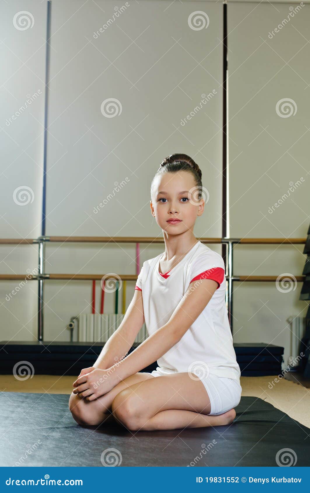 Portrait of gymnast girl stock photo. Image of flexible - 19831552