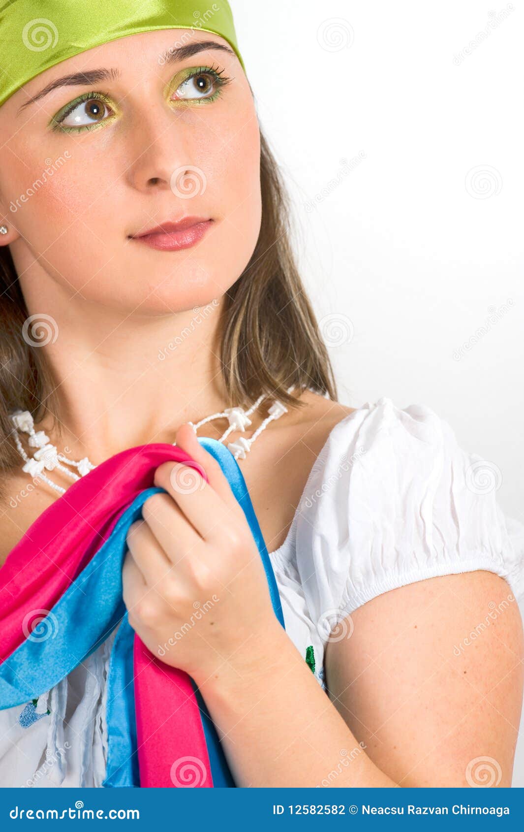 Portrait of gypsy girl stock photo. Image of artistic - 12582582