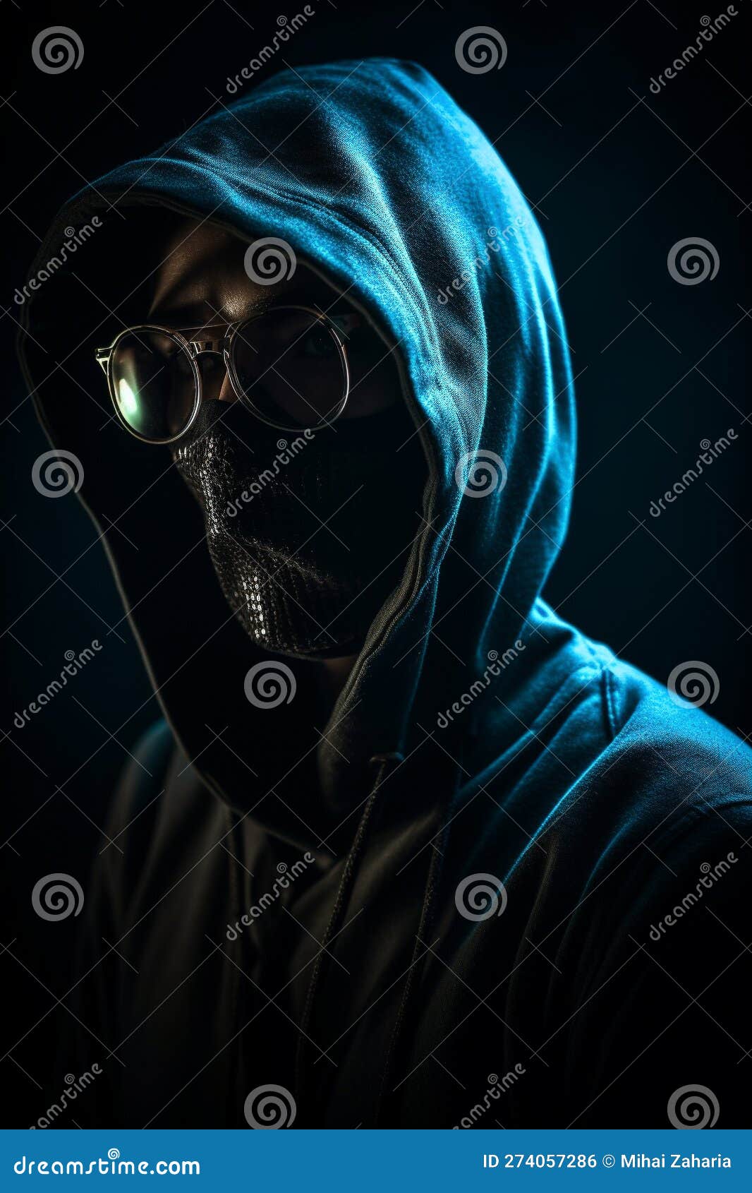 Masked Hacker, Working On Computer. Conceptual Illustration. Generative ... Masked Hacker, Working On Computer. Conceptual Illustration. Generative ...