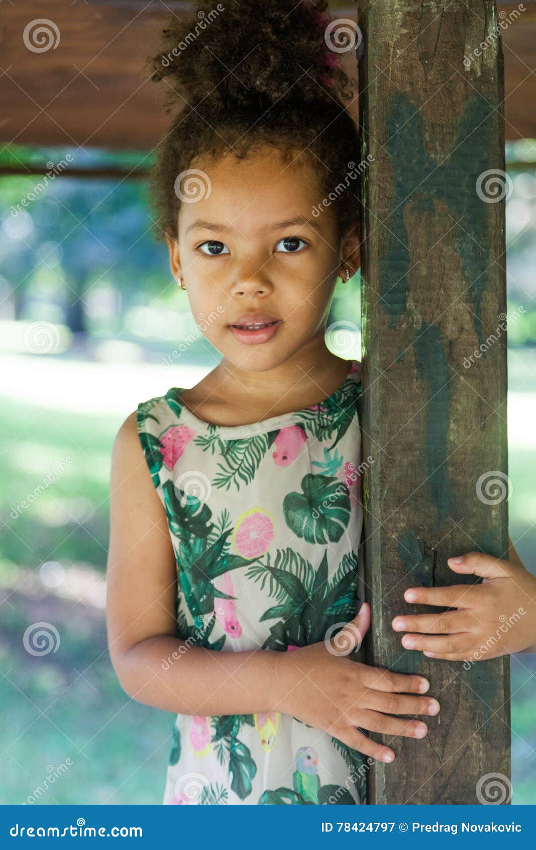 Portrait of Half-caste Children in Park Stock Image - Image of white ...