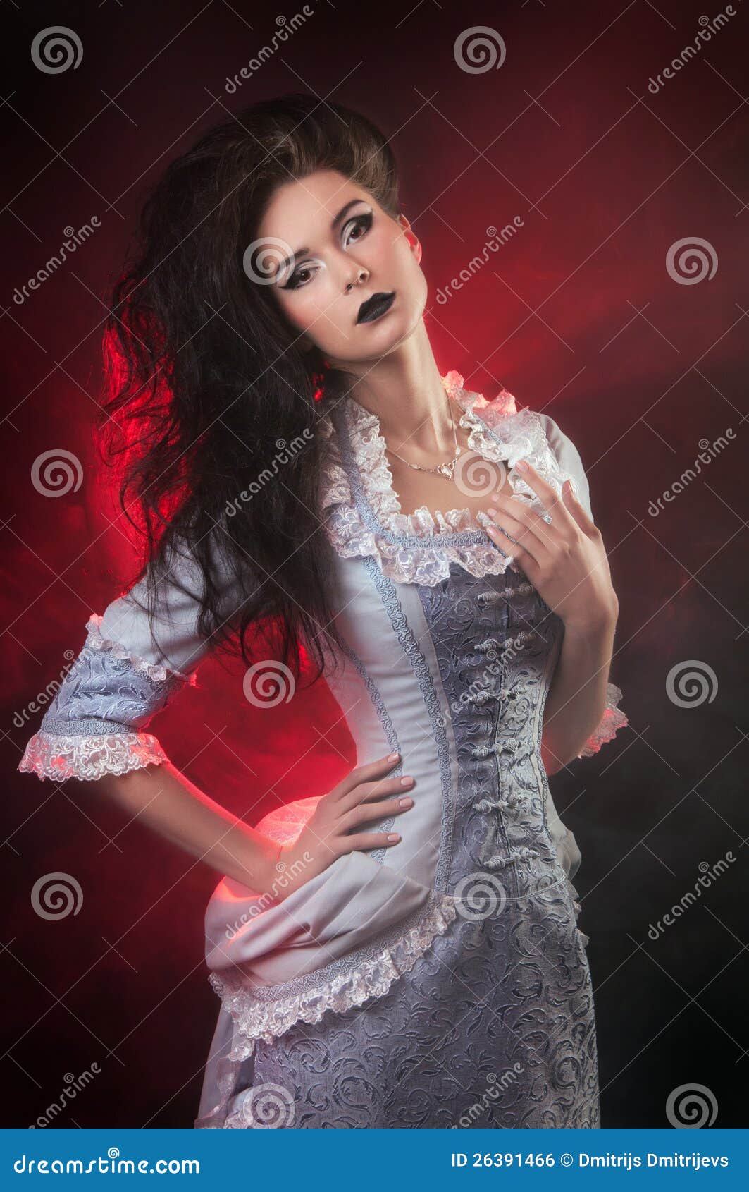 Portrait Of Halloween Vampire Woman Royalty-Free Stock Image ...