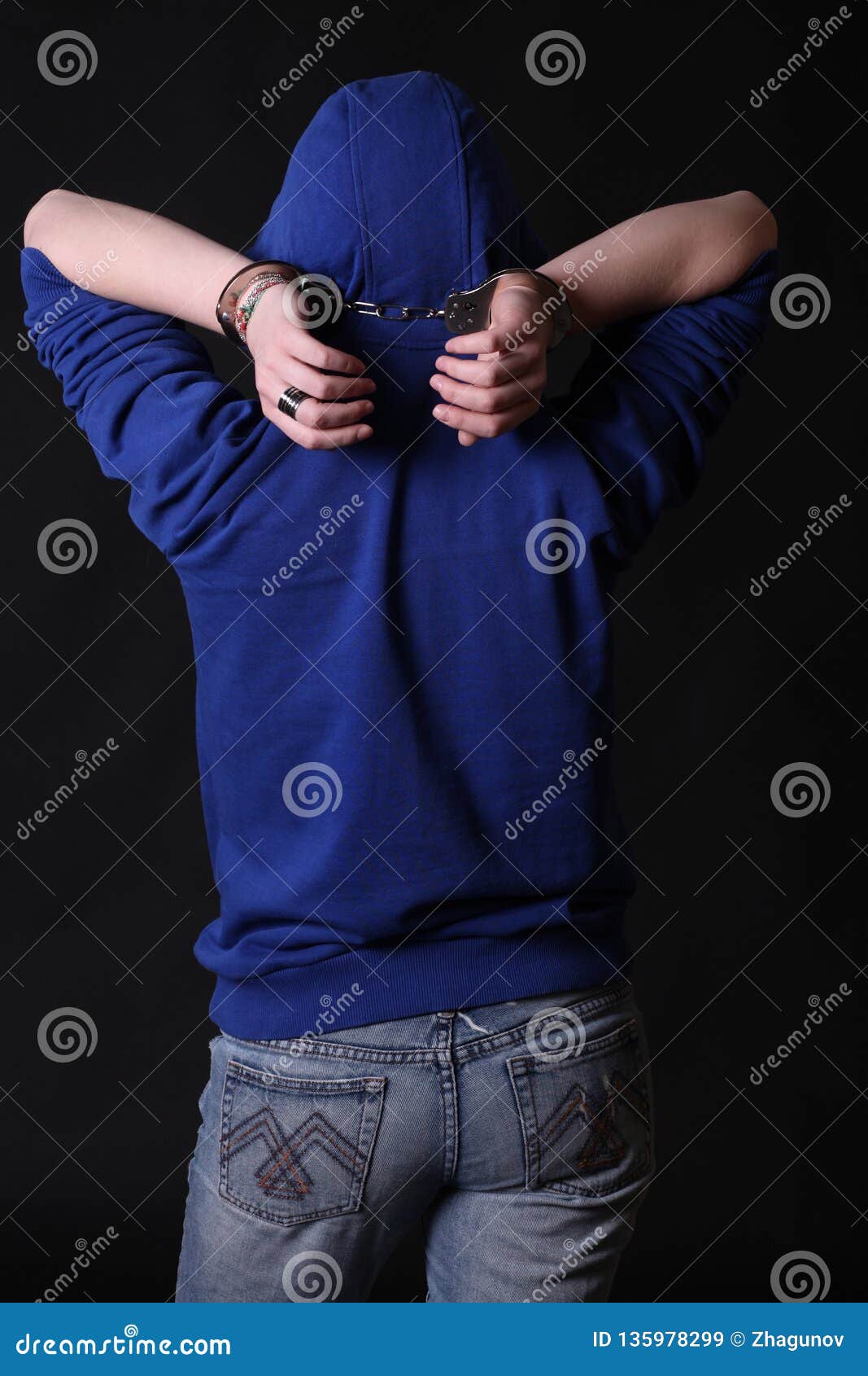 Portrait of a handcuffed stock image. Image of killer - 135978299