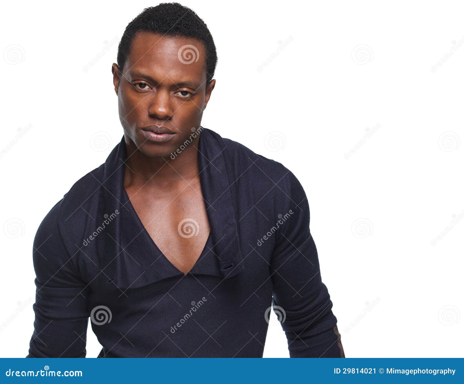 Handsome African American Man Looking At Camera Stock Image Image Of
