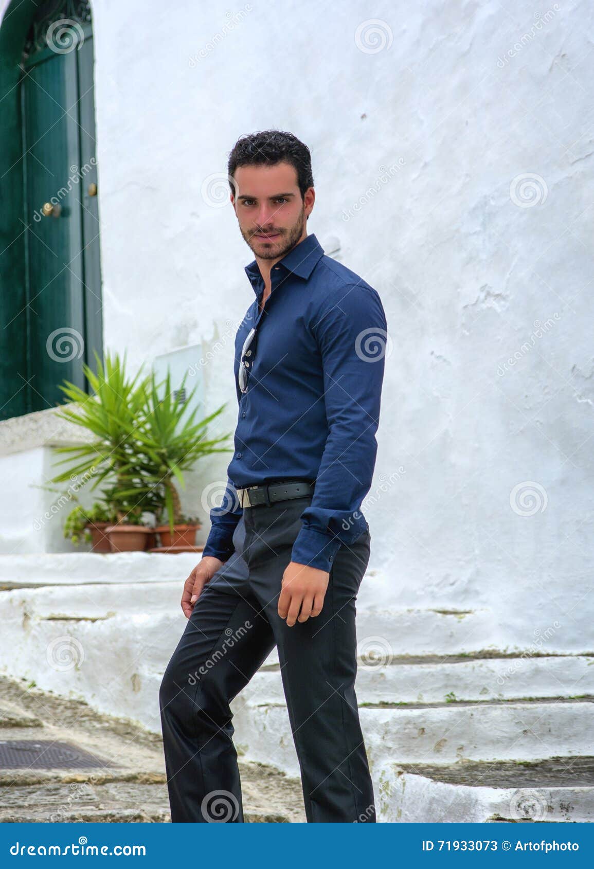 Portrait of Handsome Bearded Man Wearing Elegant Clothes Stock Image ...