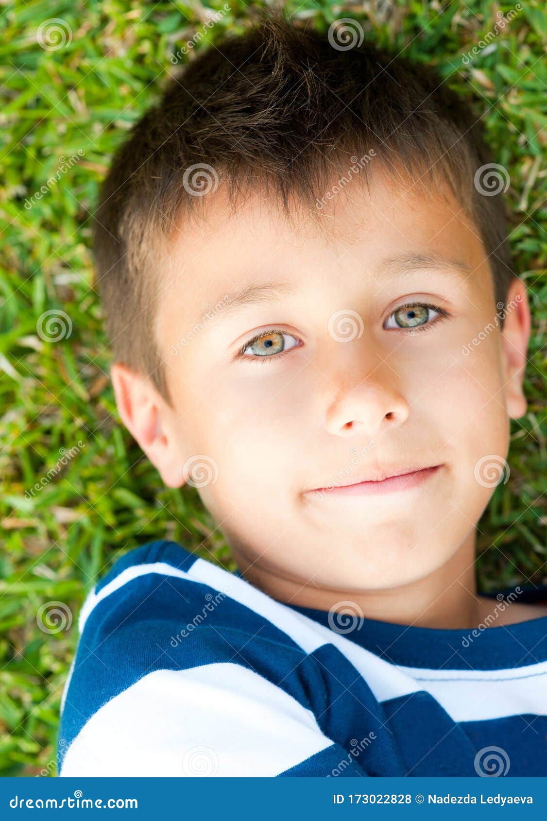 Portrait of a Handsome Boy in Nature Stock Photo - Image of back, boys ...