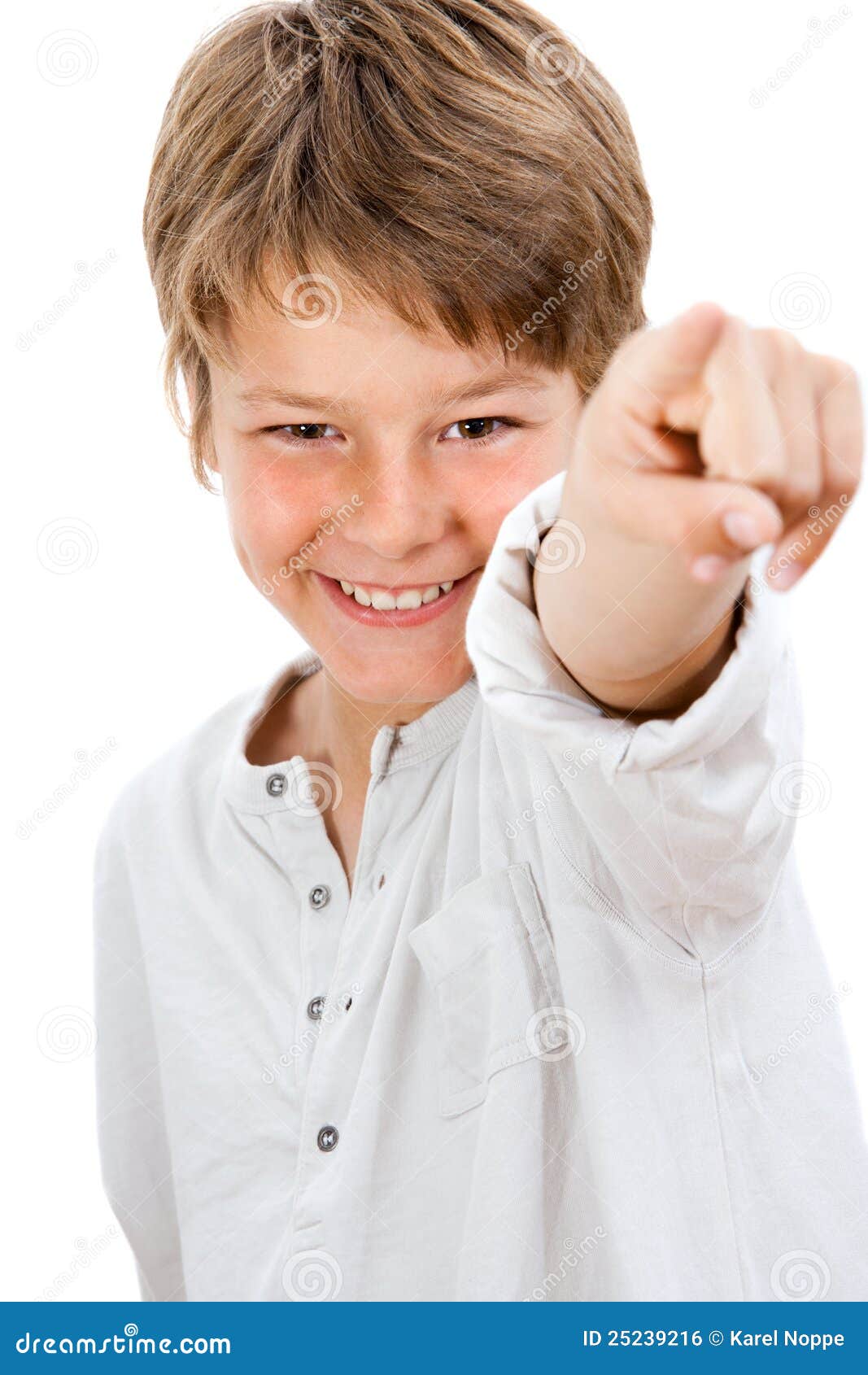 Portrait of Handsome Boy Pointing at You. Stock Photo - Image of ...