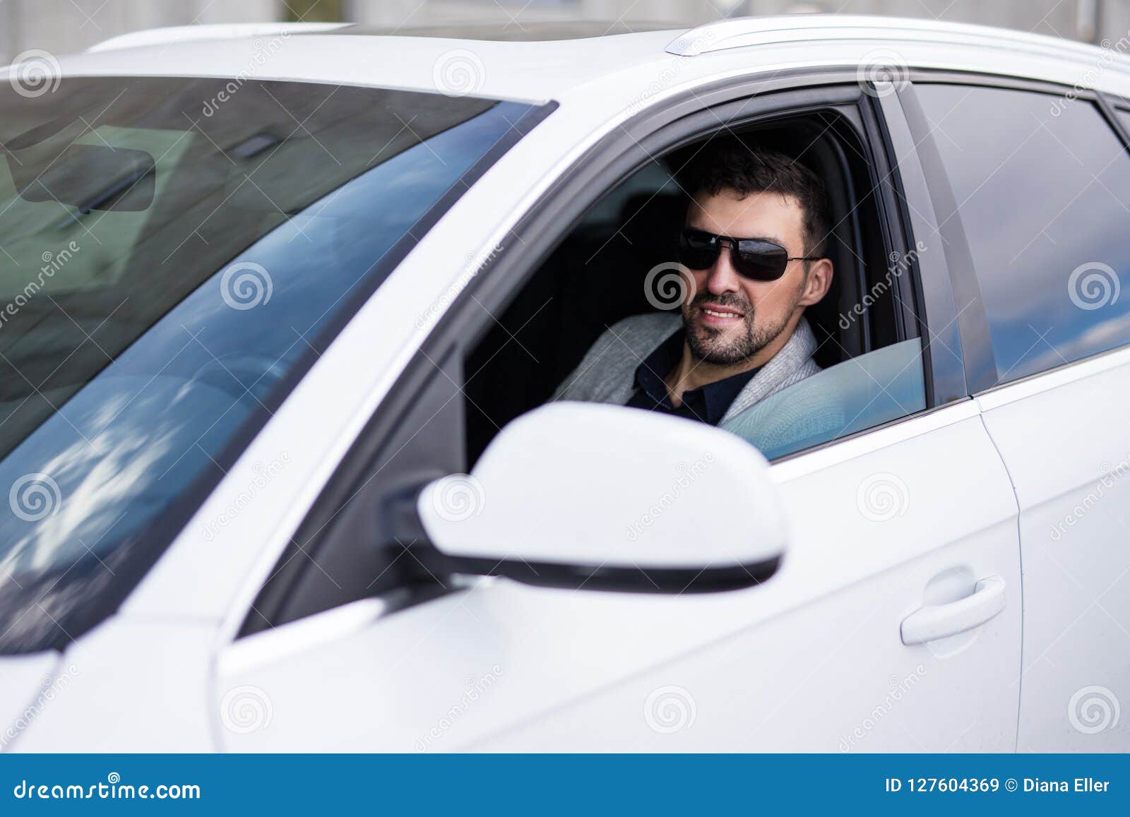 Portrait of Handsome Business Man Driving His Car Stock Image - Image ... Portrait of Handsome Business Man Driving His Car Stock Image - Image ...