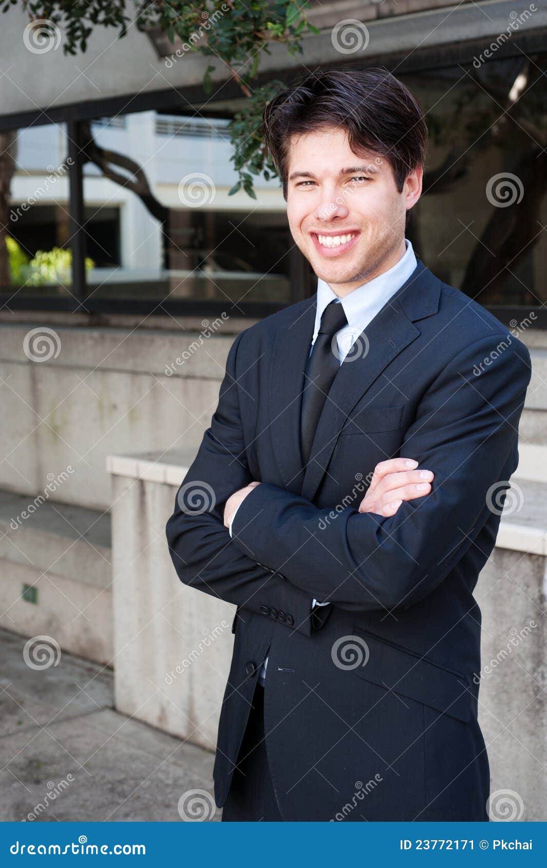 Portrait of Handsome Businessman Stock Image - Image of happy ...