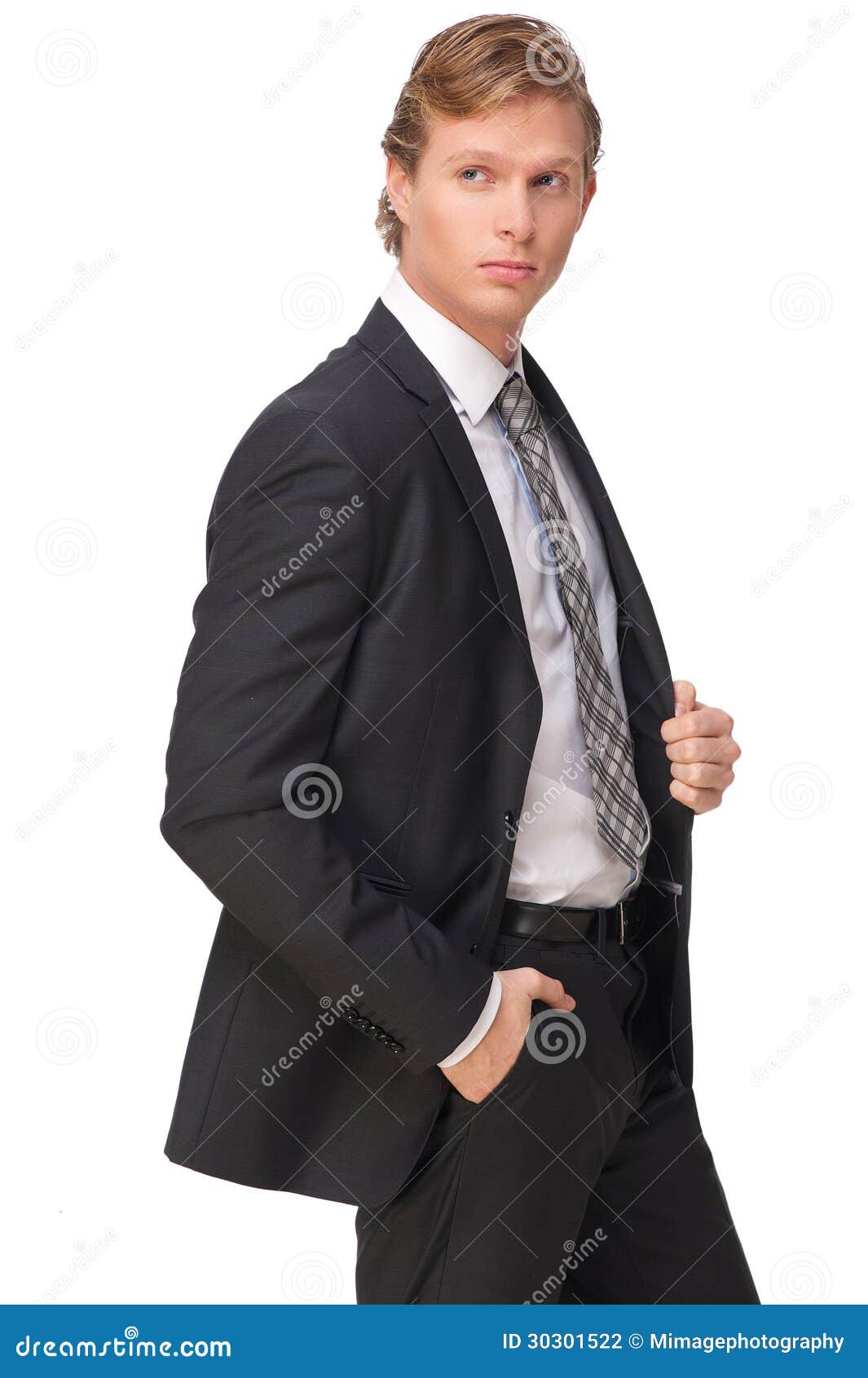 Businessman Holding Suit Jacket Stock Photo - Image of executive ...