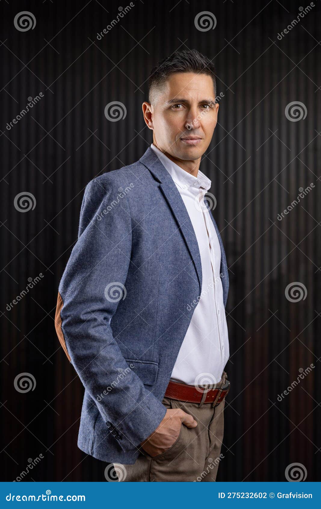 Portrait of a handsome CEO stock photo. Image of company - 275232602