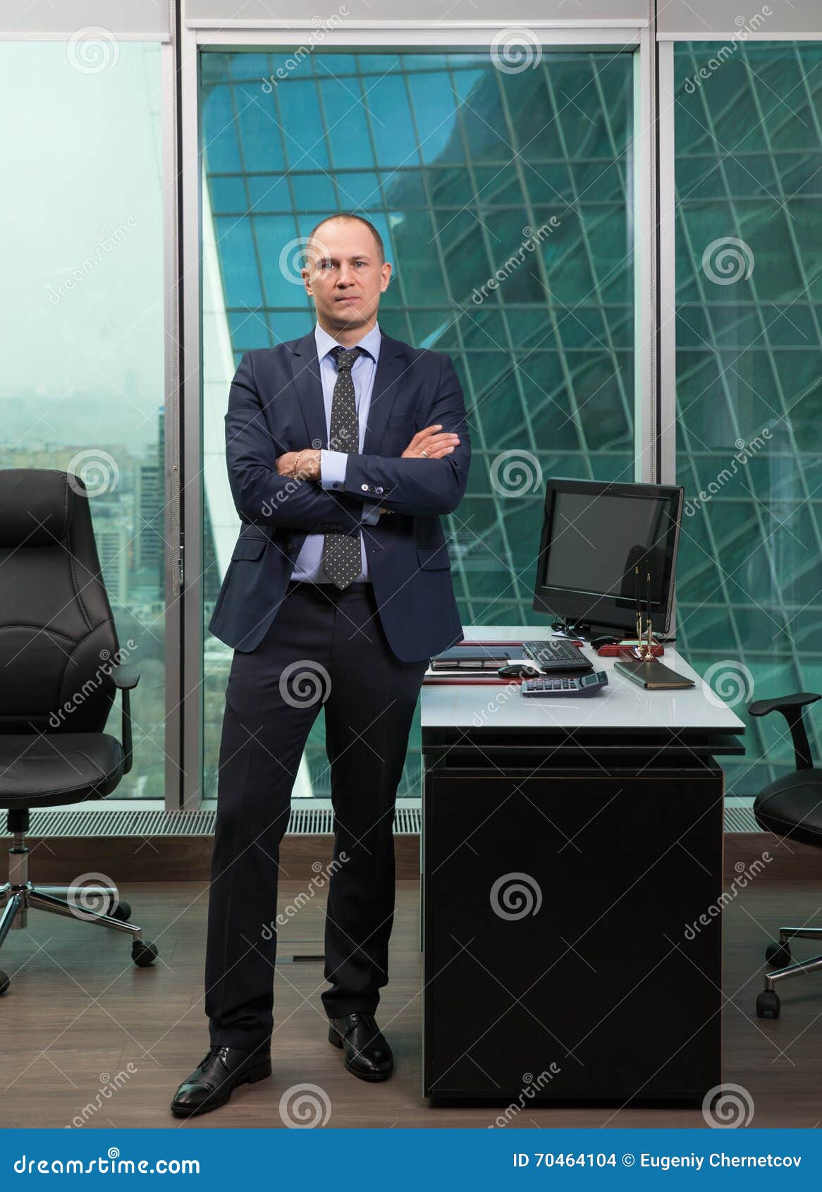 Portrait of a handsome CEO stock photo. Image of standing - 70464104