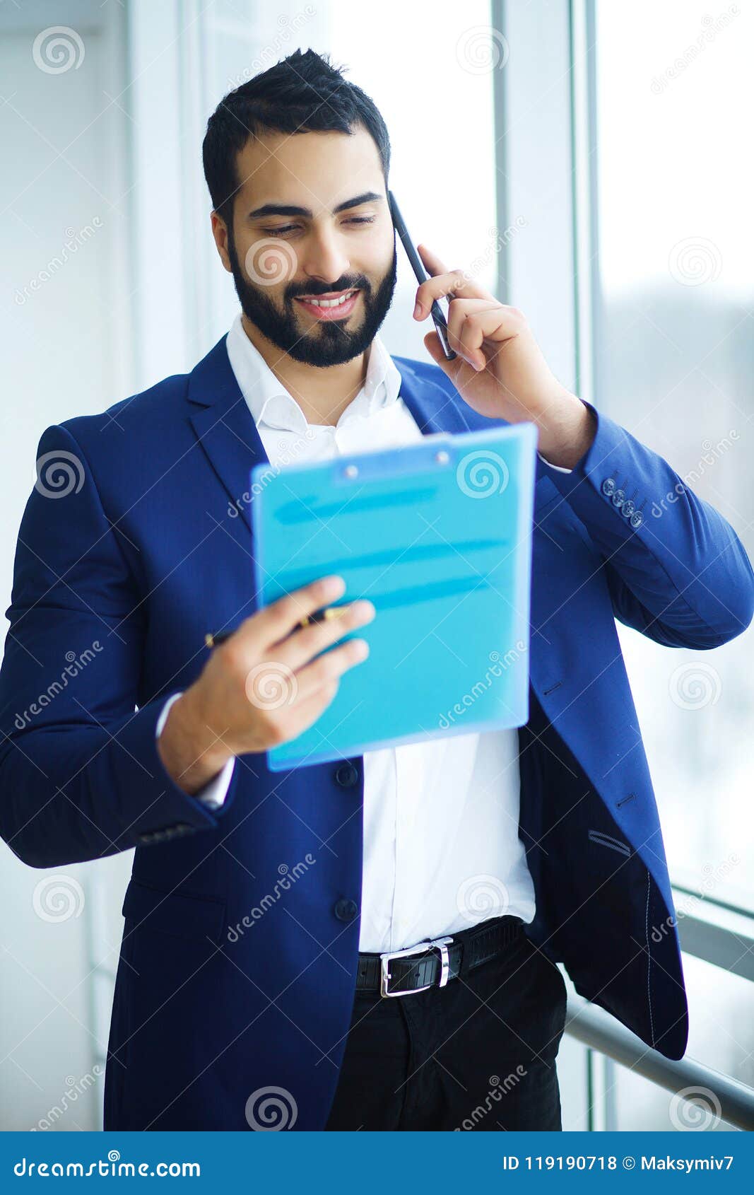Portrait of a Handsome CEO Smiling Stock Photo - Image of happy, people ...