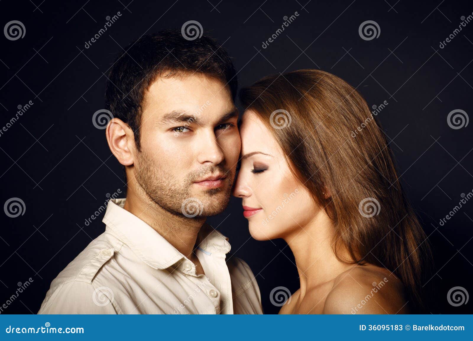 Portrait of a Handsome Couple Stock Image - Image of erotic, protect ...