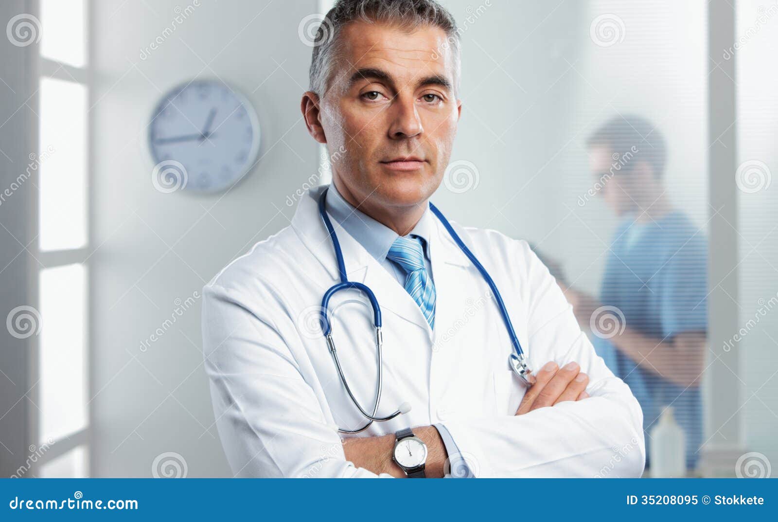 Portrait of a Handsome Doctor Stock Image - Image of hospital, camera ...