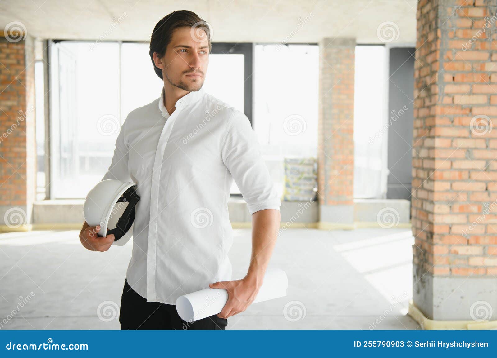 Portrait of an Handsome Engineer. Stock Image - Image of engineer ...
