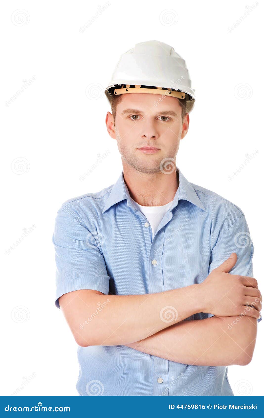 Portrait of an Handsome Engineer Stock Photo - Image of helmet, hardhat ...