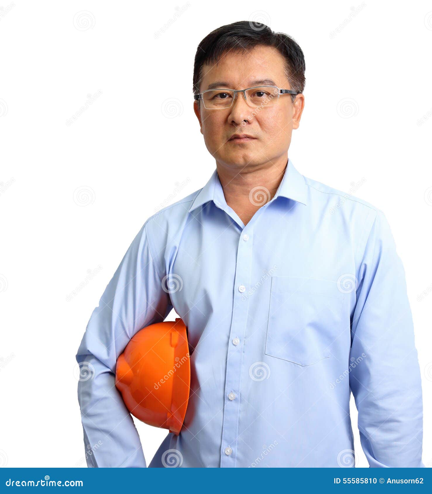Portrait of an Handsome Engineer Stock Photo - Image of white, plant ...