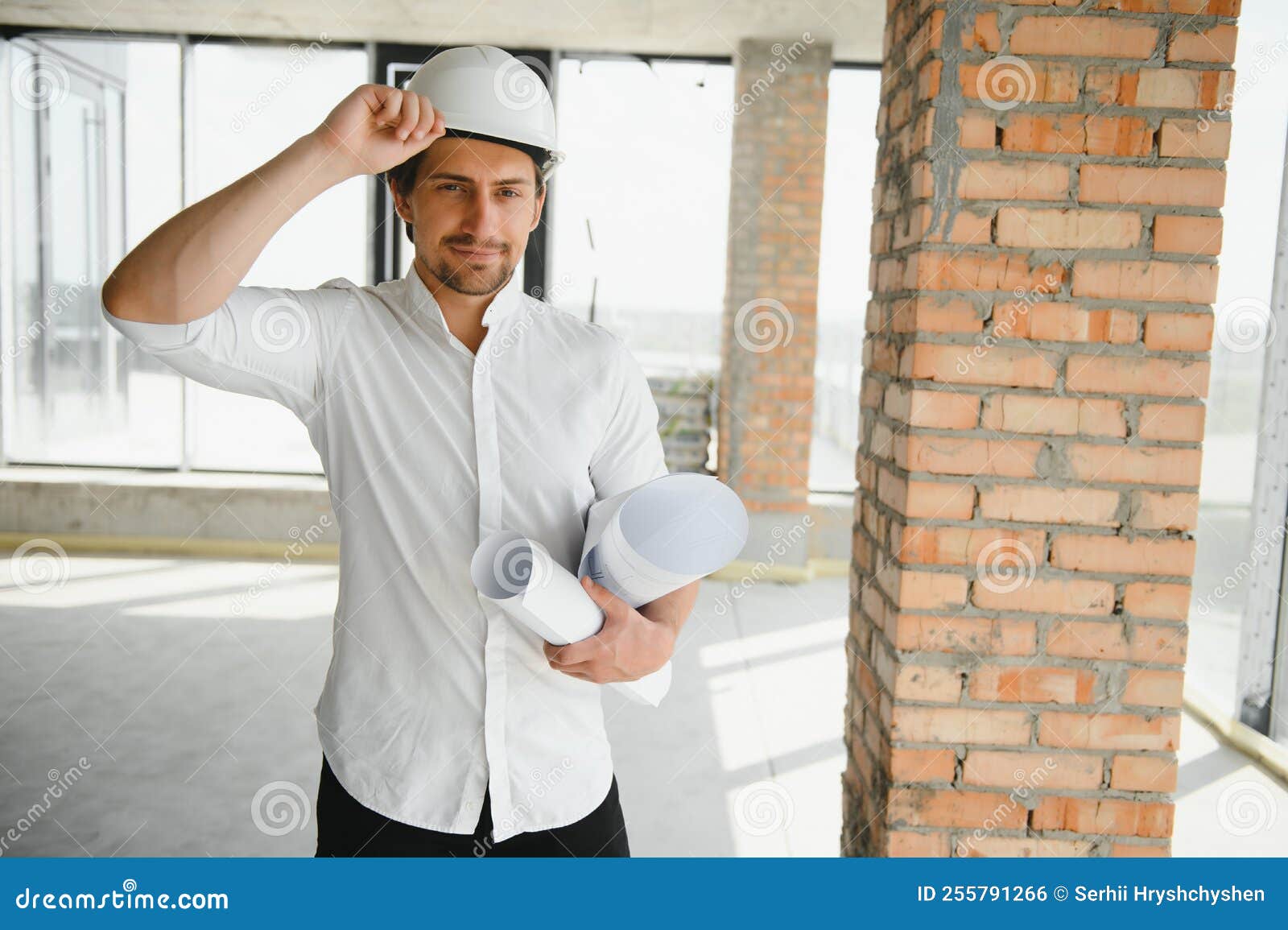 Portrait of an Handsome Engineer. Stock Photo - Image of worker ...