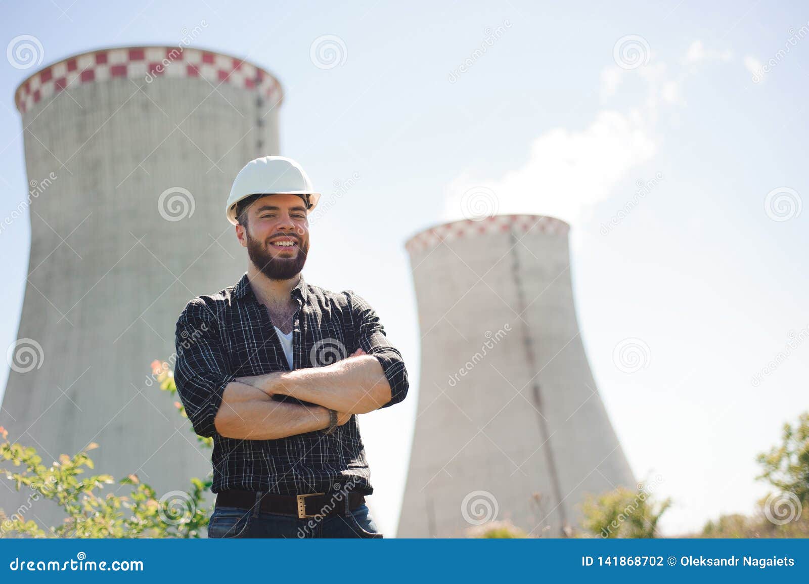 Portrait of an Handsome Engineer. Handsom Electrical Engineer at an ...