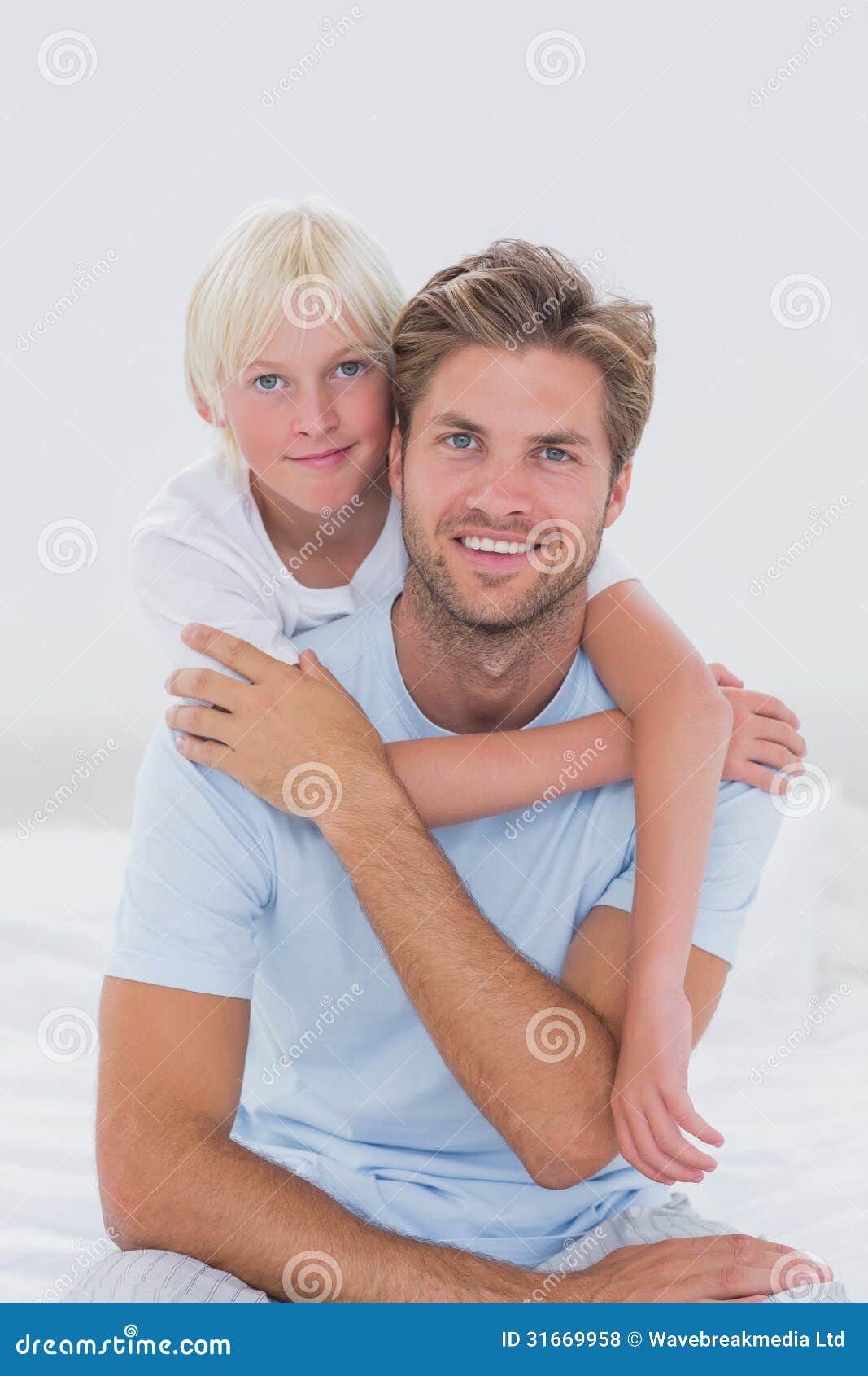 Portrait of Handsome Father with Son Stock Photo - Image of handsome ...