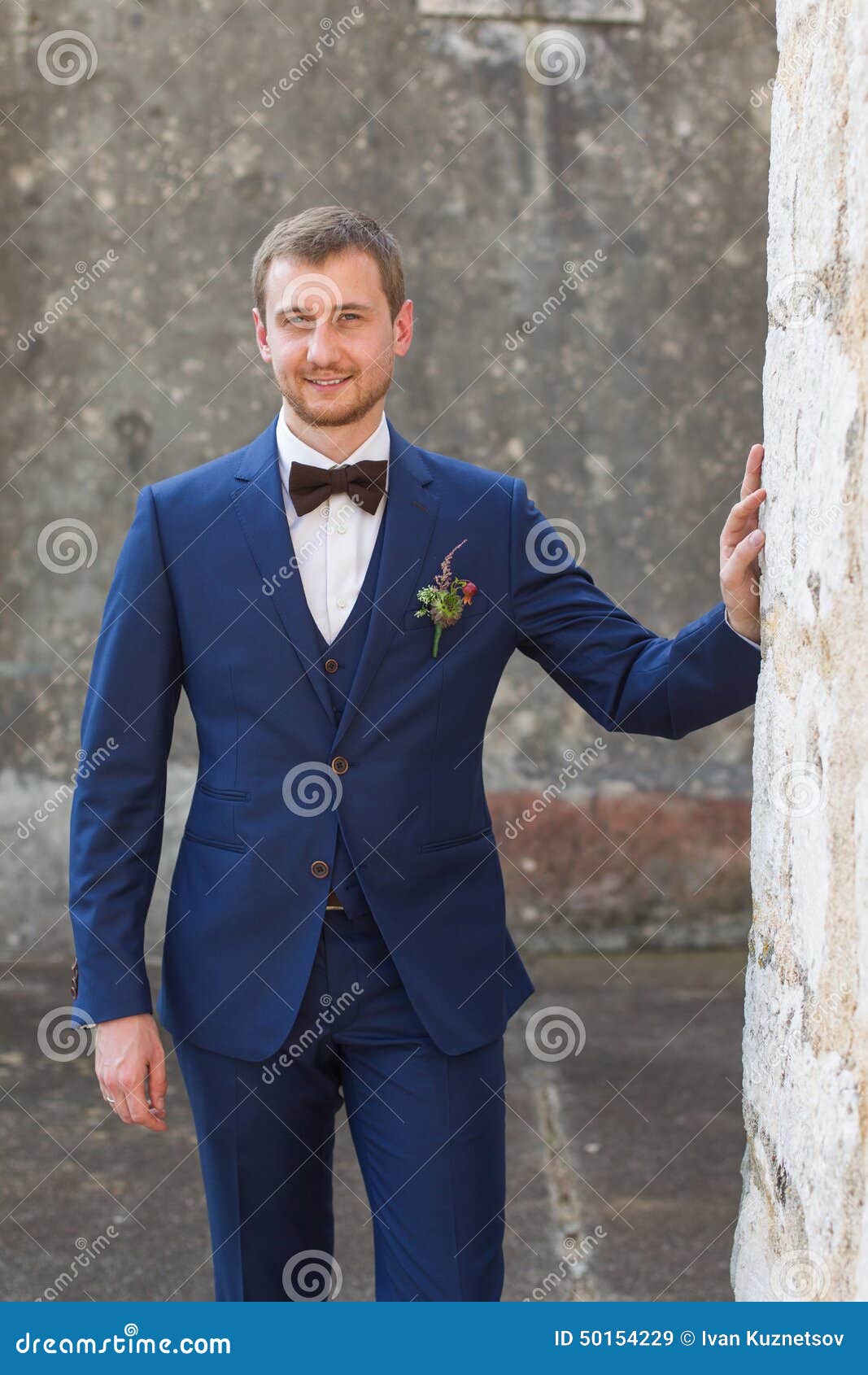 Portrait of a Handsome Groom Stock Image - Image of married, smile ...