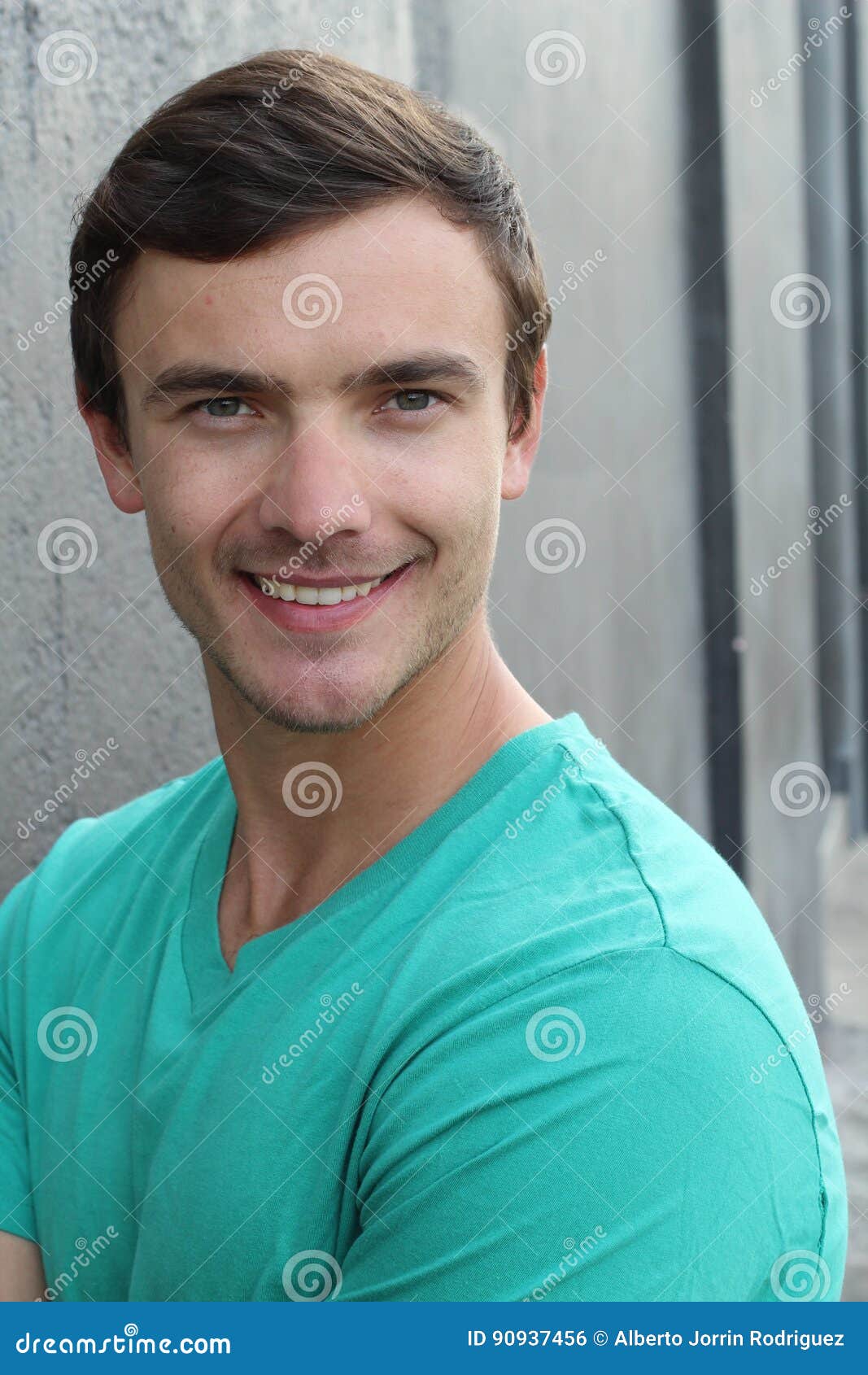 Portrait of a Handsome Happy Man Stock Photo - Image of positive ...