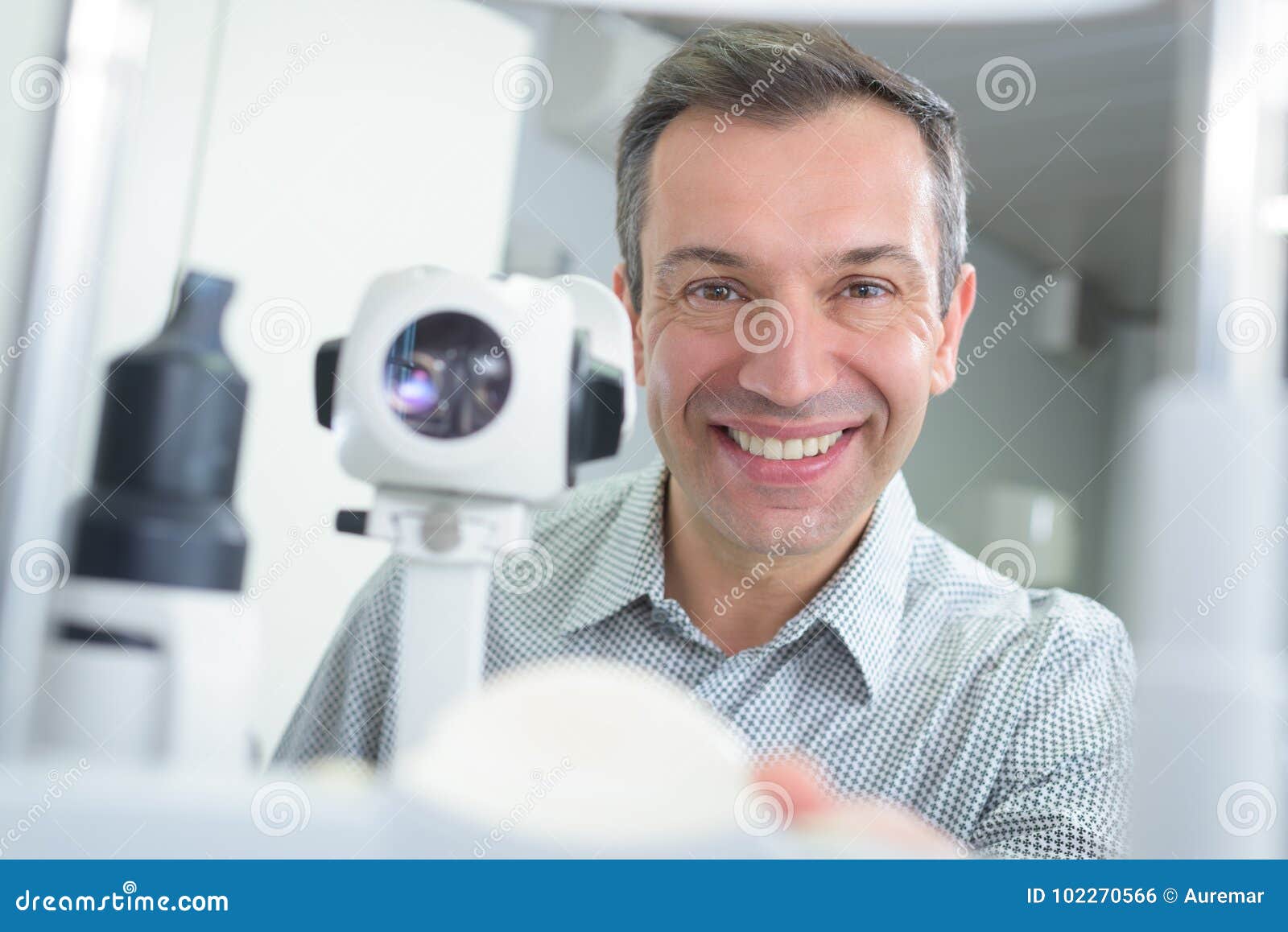 Portrait Handsome Happy Optician Stock Photo - Image of oculist, human ...