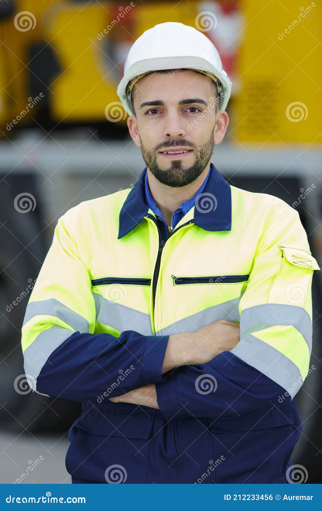 Portrait Handsome Male Engineer Stock Photo - Image of happy, worker ...
