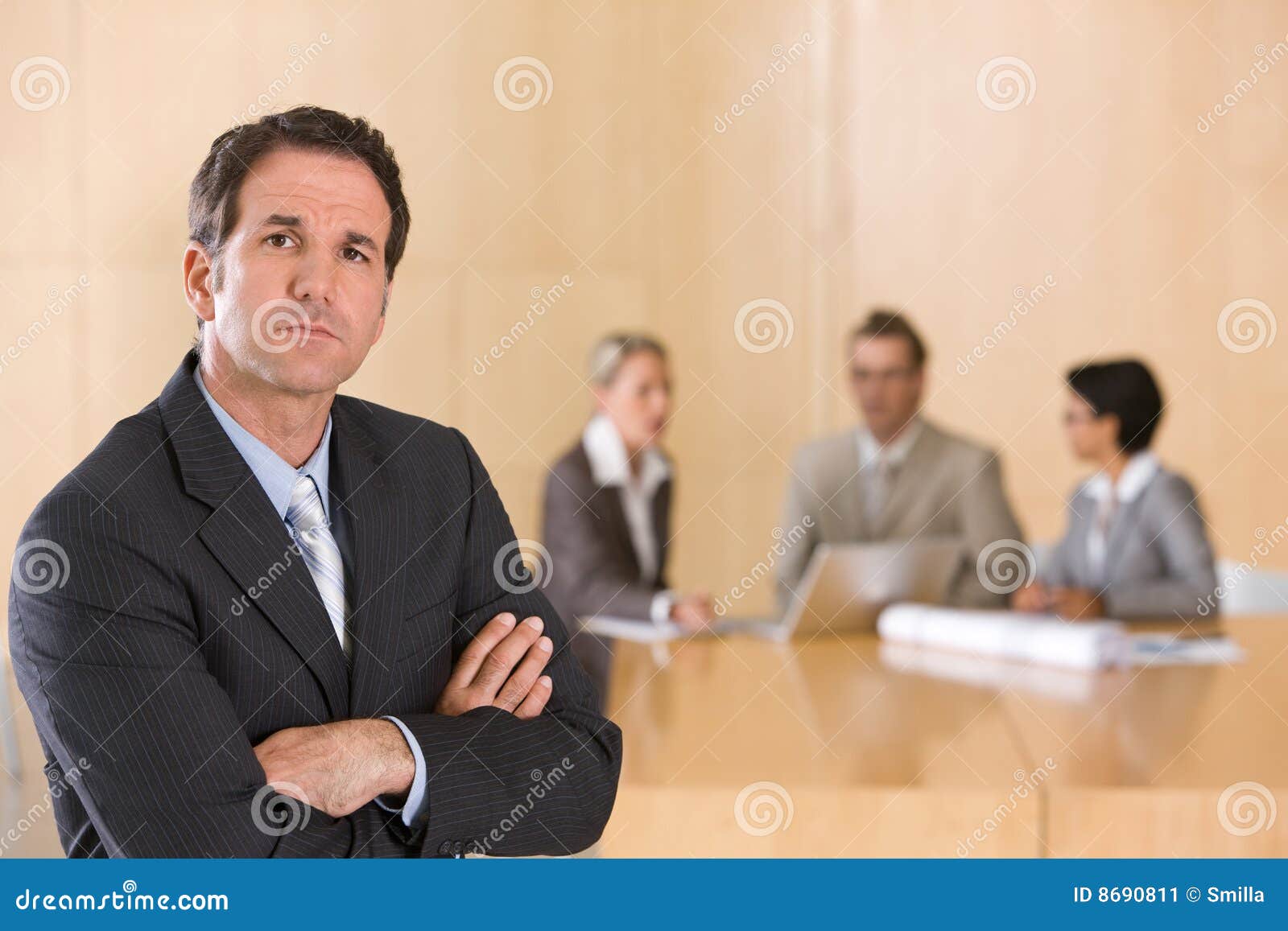 Portrait of Handsome Male Executive Stock Image - Image of coworkers ...