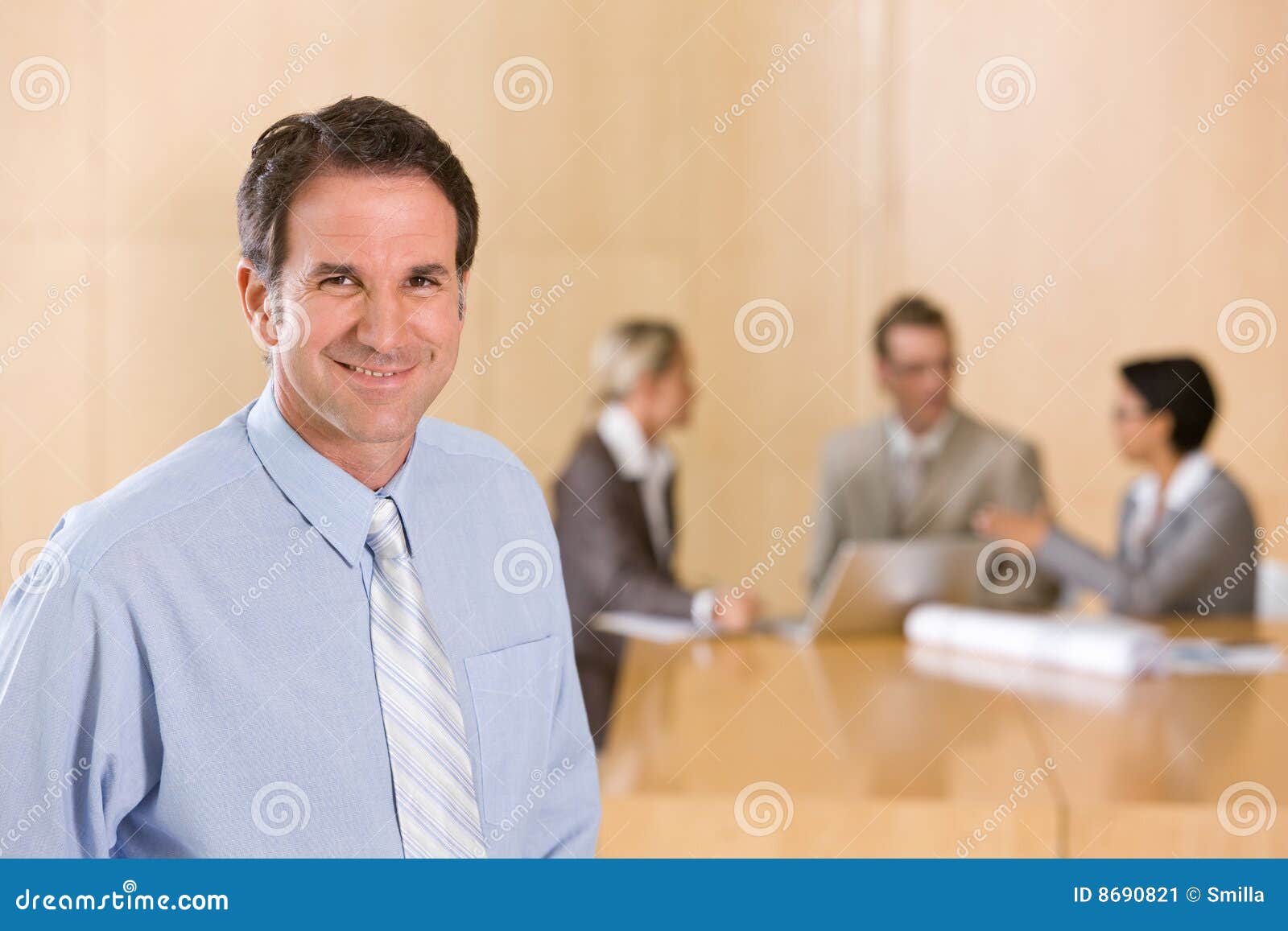 Portrait of Handsome Male Executive Stock Image - Image of friendly ...