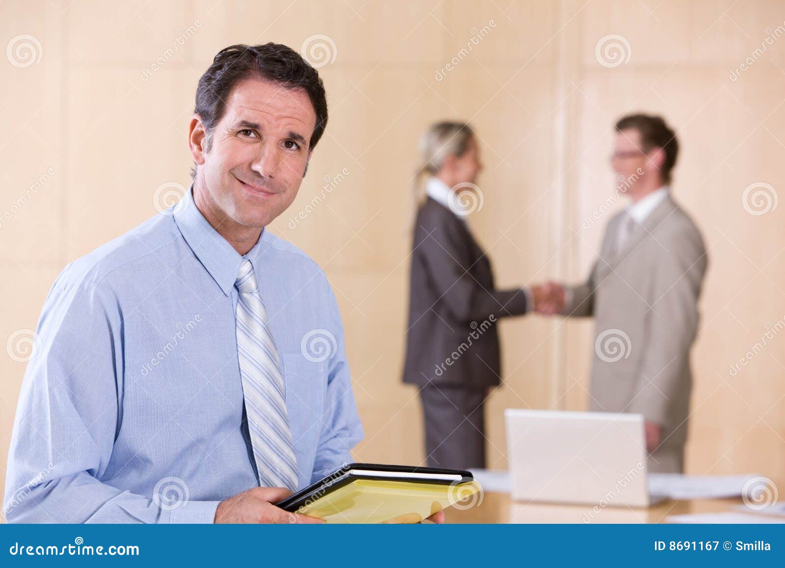 Portrait of Handsome Male Executive Stock Image - Image of partners ...