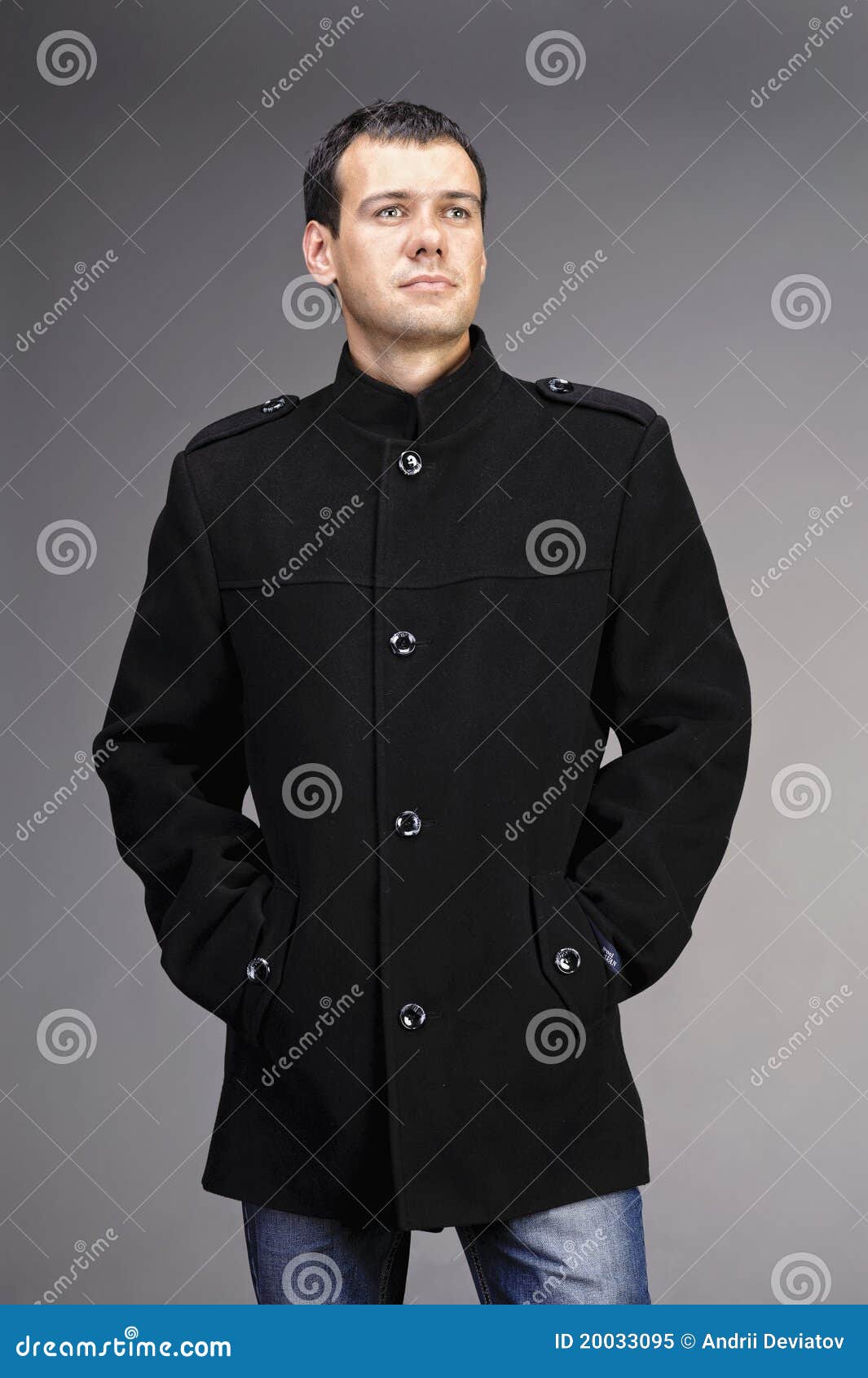 Portrait of Handsome Man in Coat Stock Image - Image of closeup ...